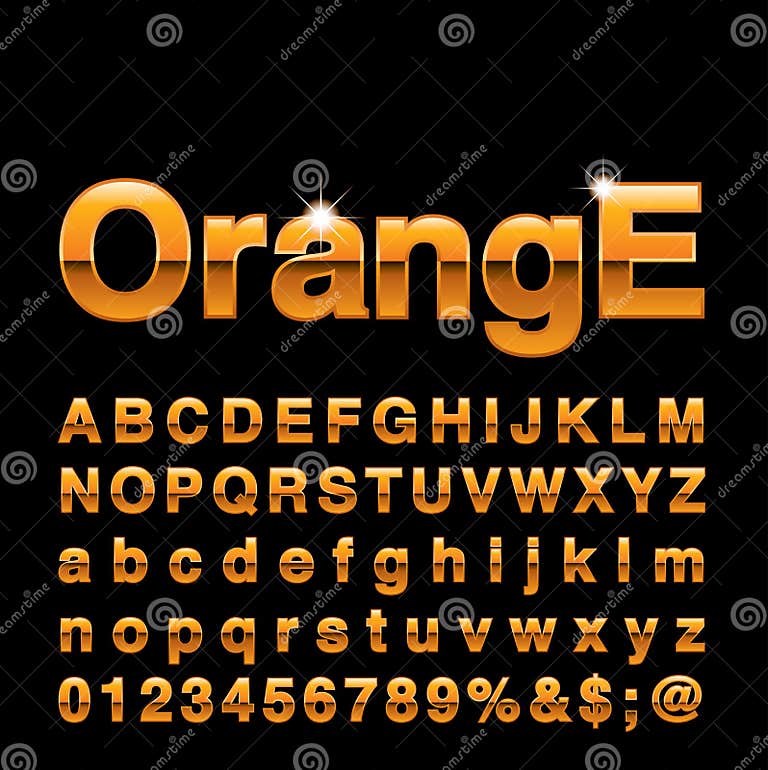 Solid orange stock vector. Illustration of gold, alphabetical - 99753229