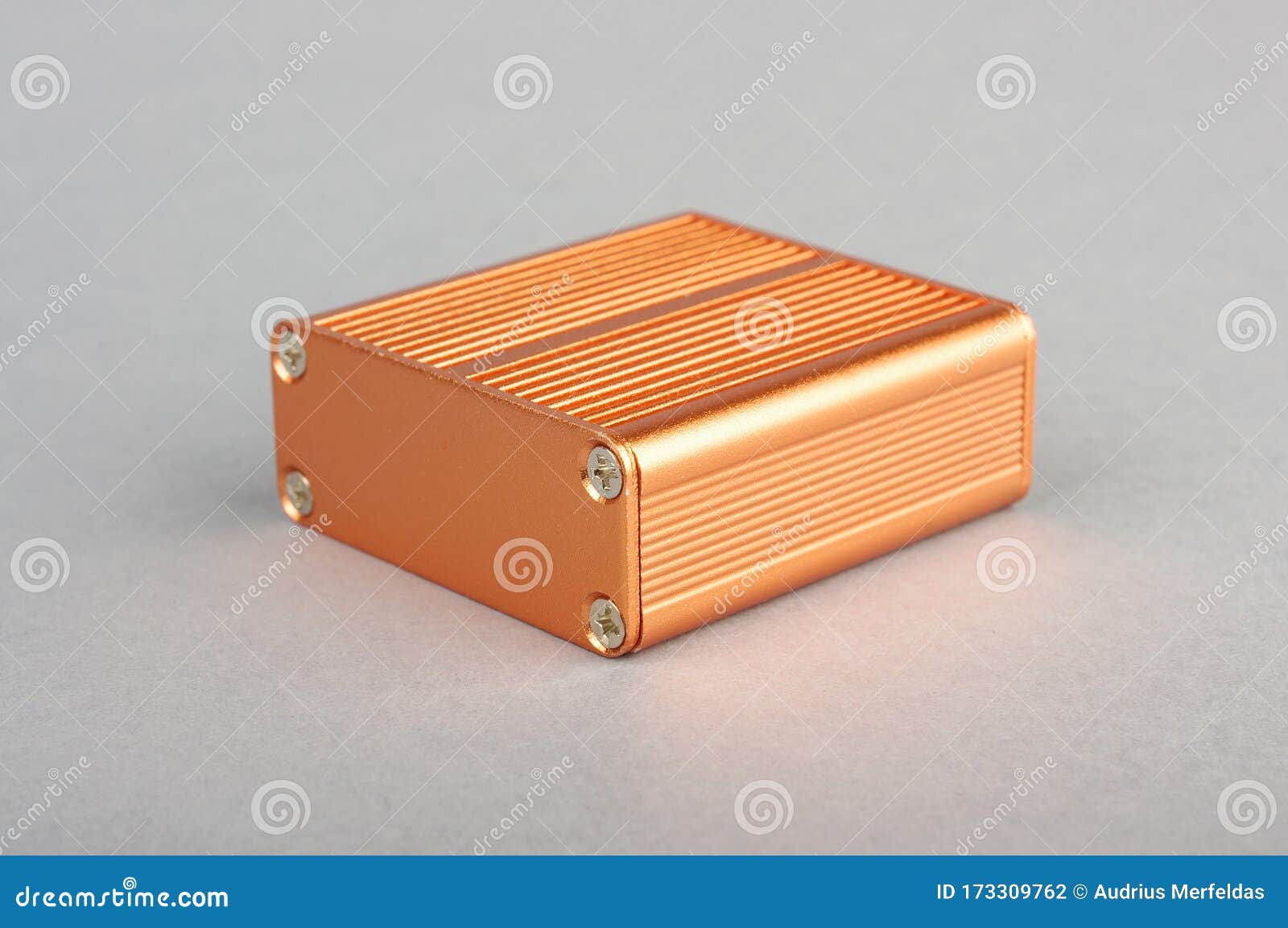 Orange Aluminium Enclosure for Electronics Projects Stock Photo - Image ...