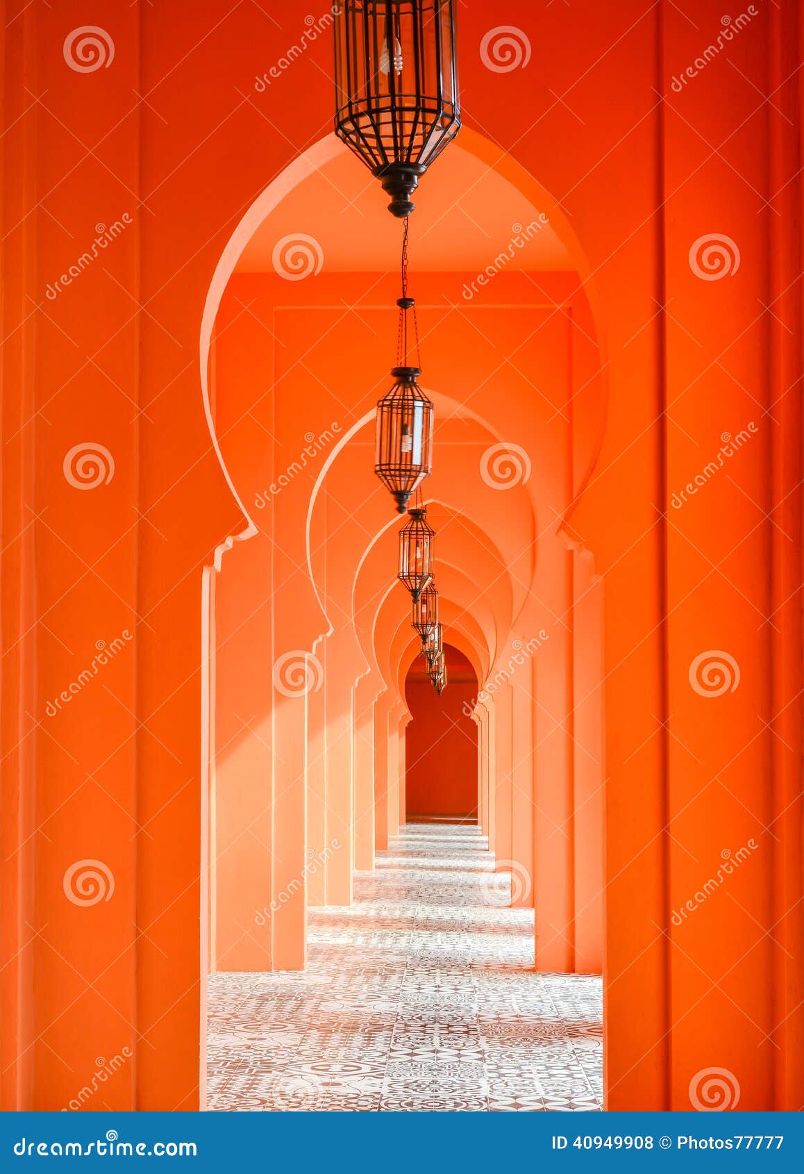 Orange arch door stock photo. Image of door, corridor - 40949908