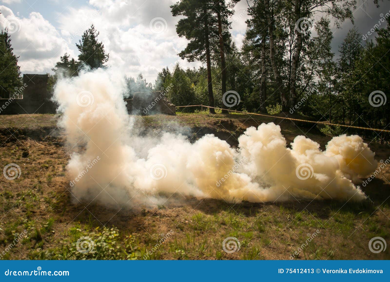 Orange army smoke bomb stock image. Image of hooligan - 75412413