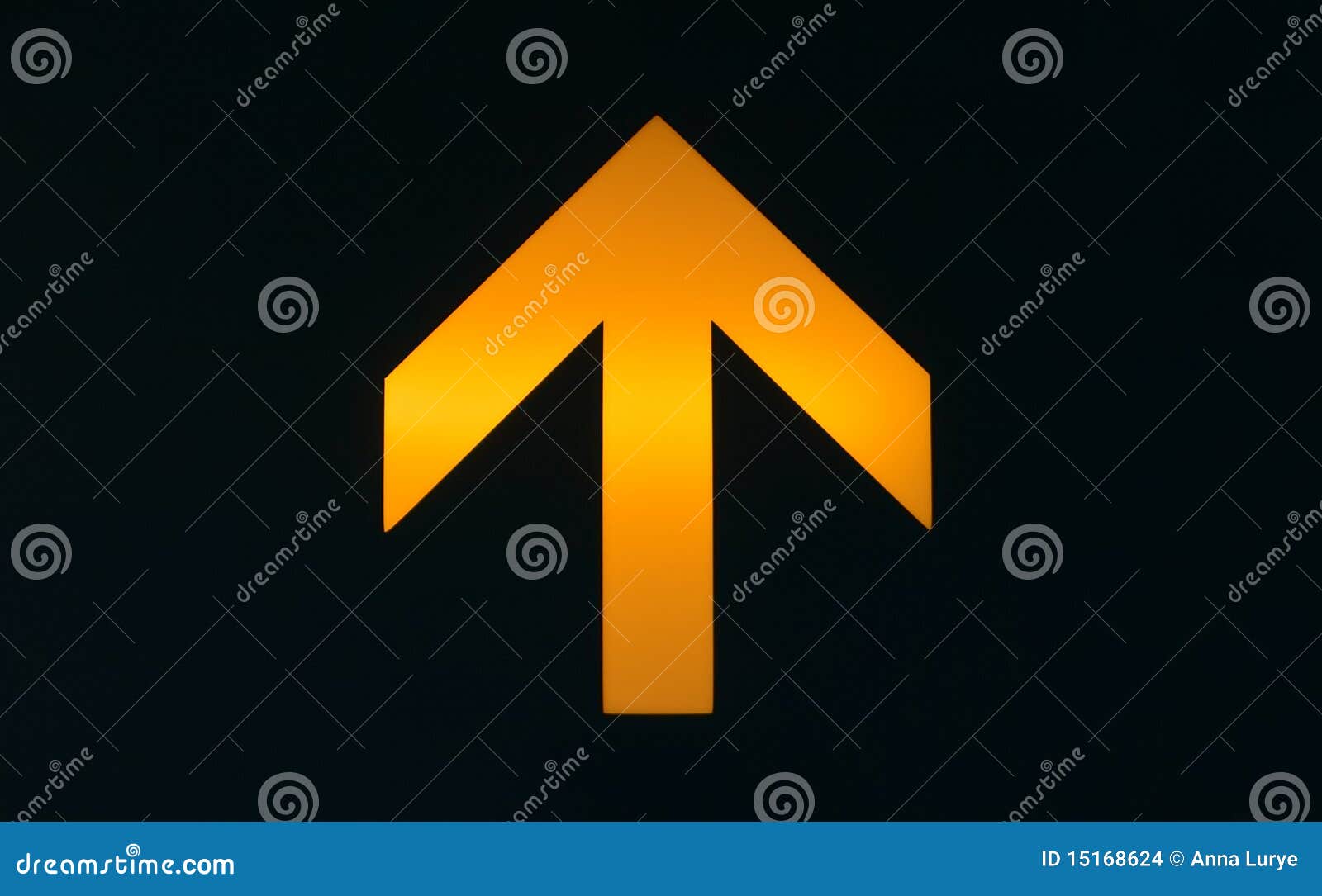 Orange Arrow stock photo. Image of warning, curve, orange - 15168624