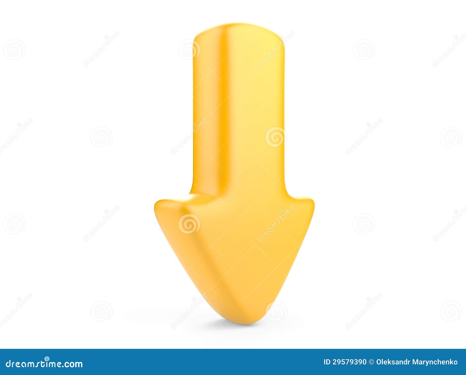 Orange Arrow Basic Simple Shapes Isolated On White Background ...