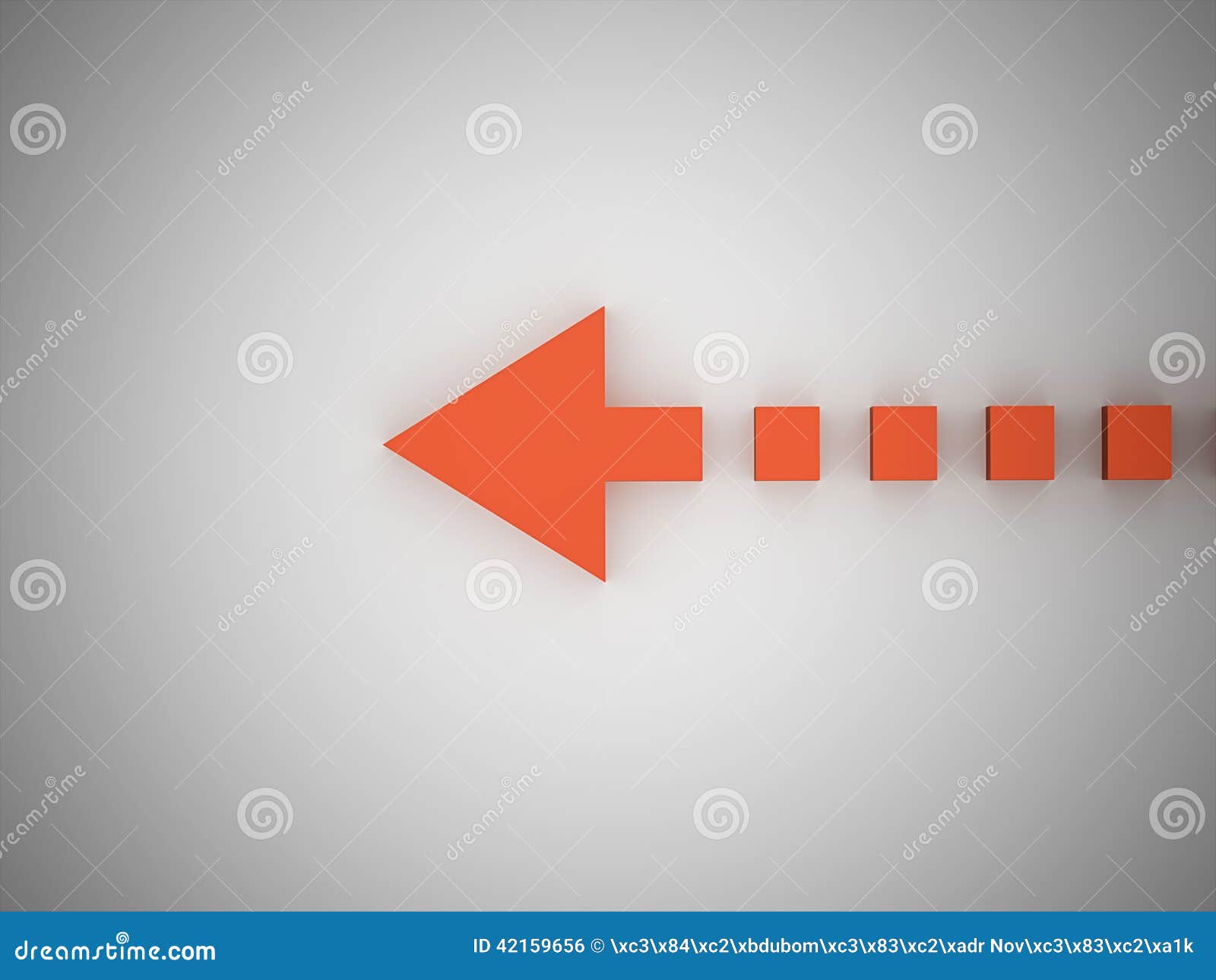 Orange Arrow Concept with Point Stock Illustration - Illustration of ...