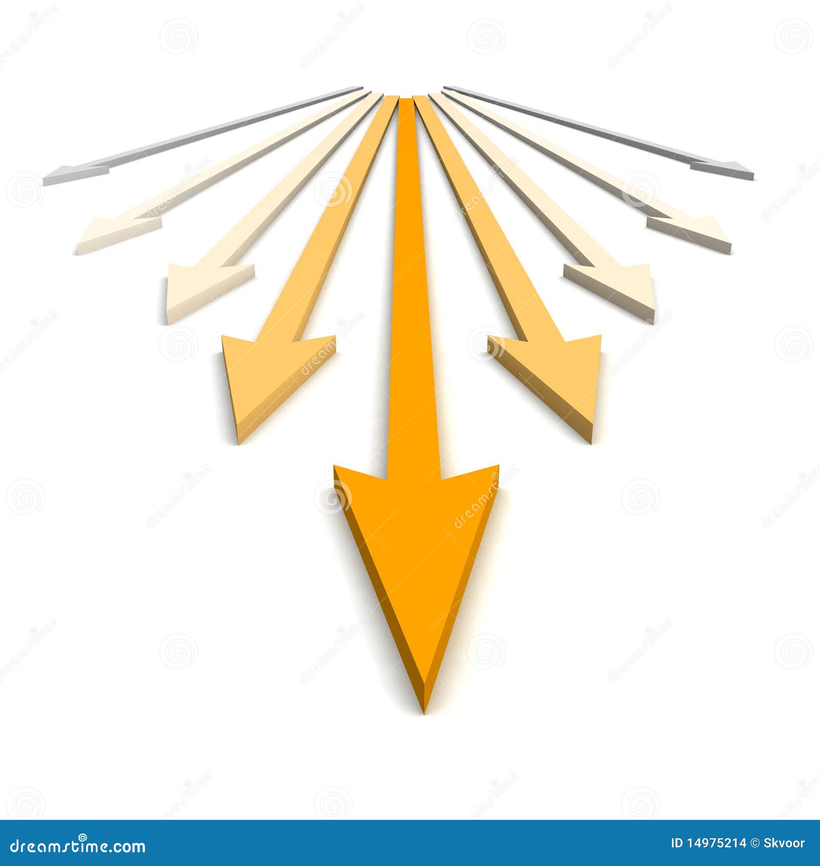 Orange arrows stock illustration. Illustration of shape - 14975214