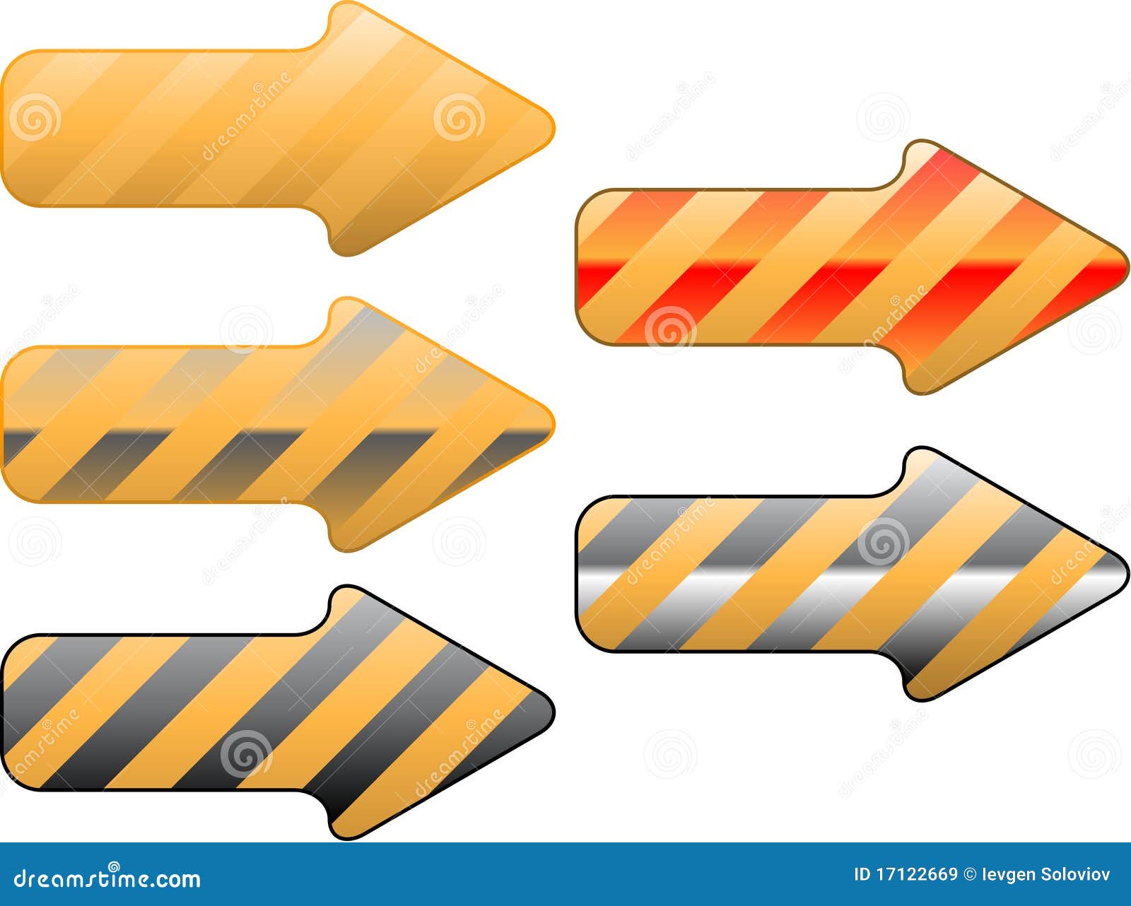 Orange arrows stock illustration. Illustration of perspective - 17122669