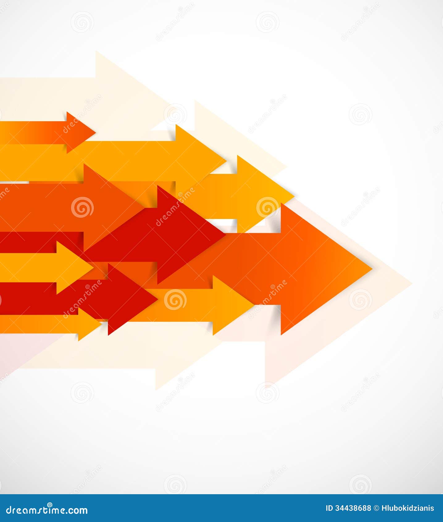 Orange arrows stock vector. Illustration of striped, blank - 34438688