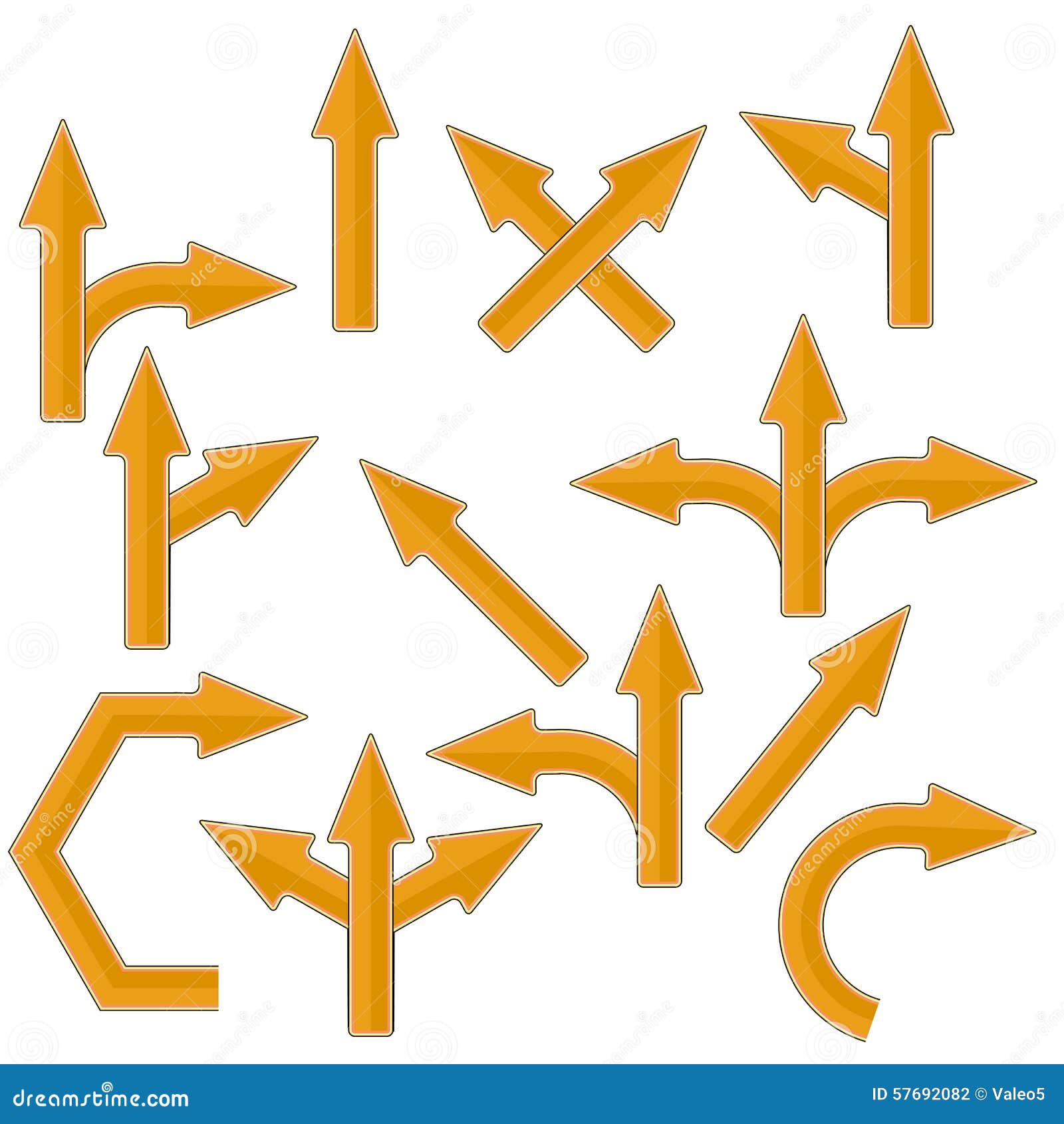 Orange Arrows stock illustration. Illustration of back - 57692082