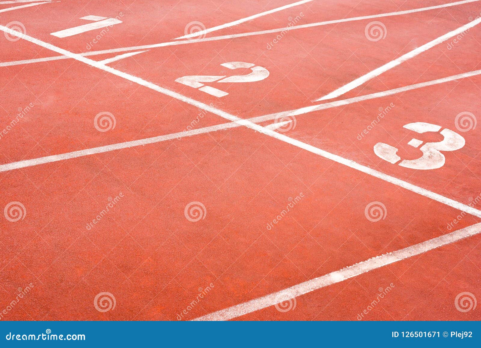 1 2 3 Orange Athletic Tracks Stock Image - Image of number, outdoor ...