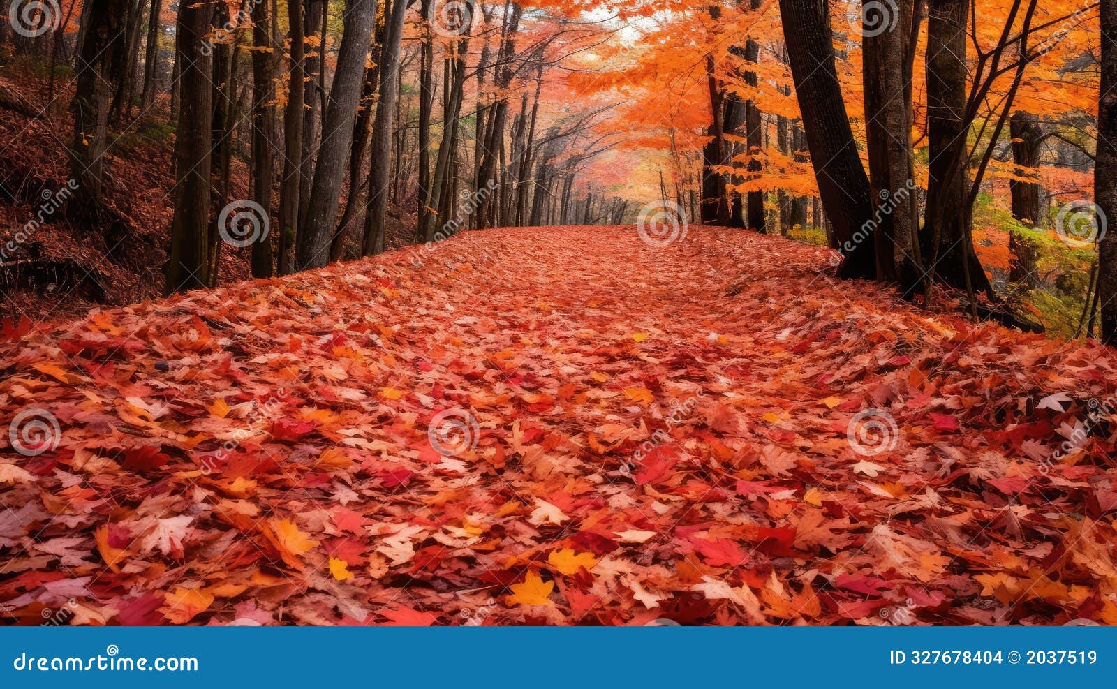 Orange autumn leaf border stock illustration. Illustration of natural ...