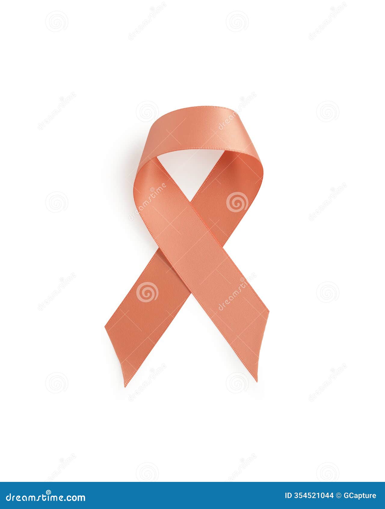Orange Awareness Ribbon Isolated on White Background Stock Photo ...