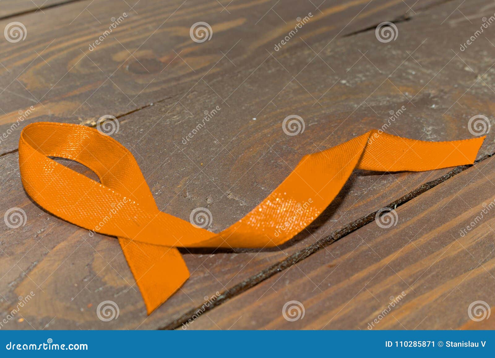 Orange Awareness Ribbon World Kidney Day. Stock Image - Image of blood ...