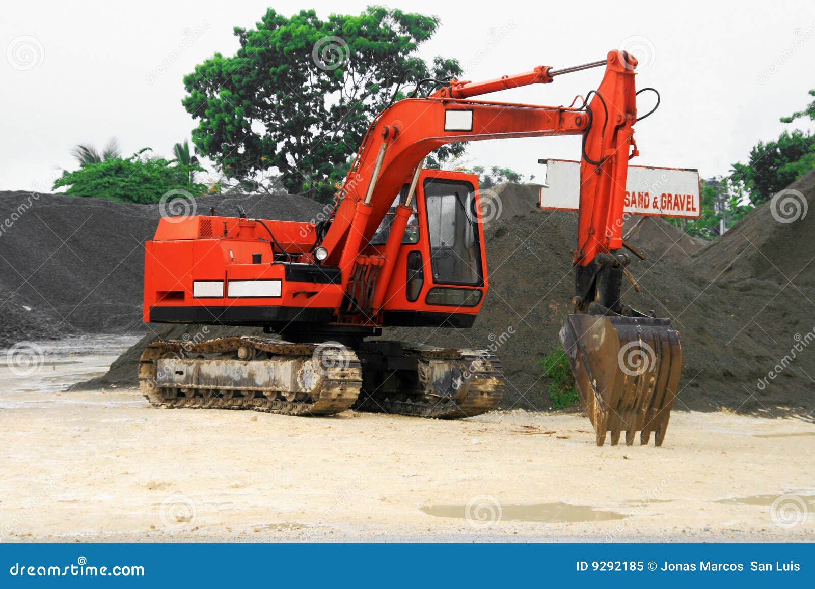 Orange back hoe stock image. Image of equipment, transport - 9292185