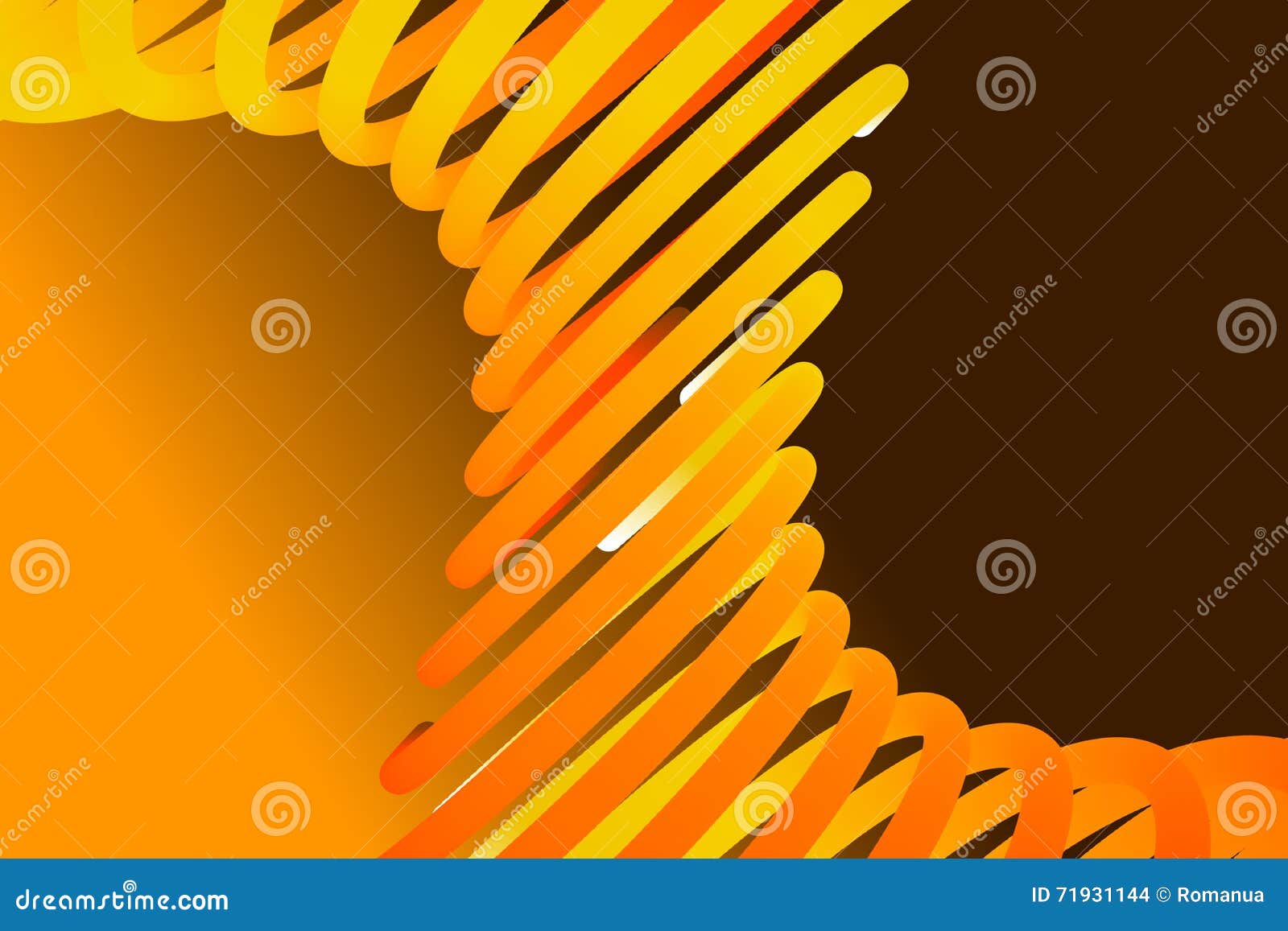 Orange Background, Abstract Form Stock Illustration - Illustration of ...