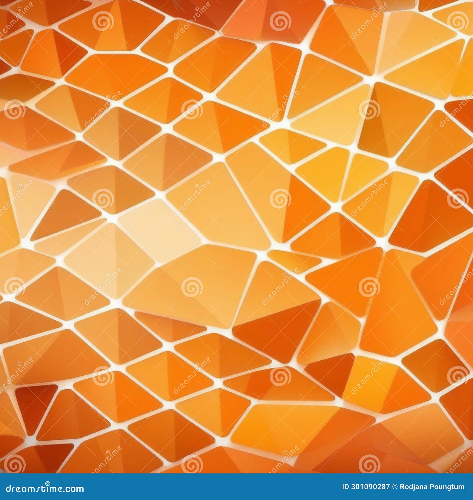 Orange Background with Abstract Triangle Pattern Stock Illustration ...