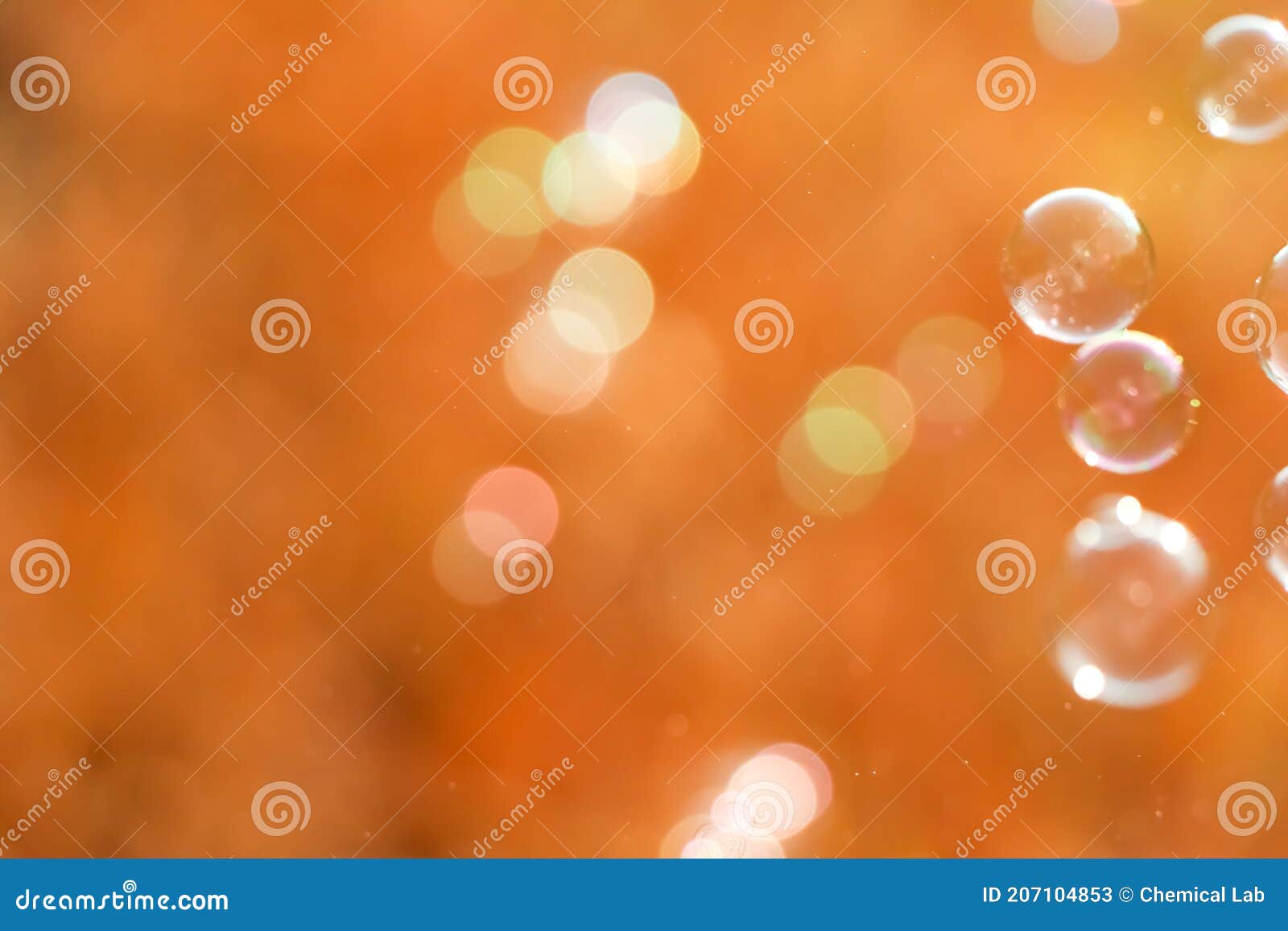 Orange Background and Bubble Stock Image - Image of clean, drop: 207104853