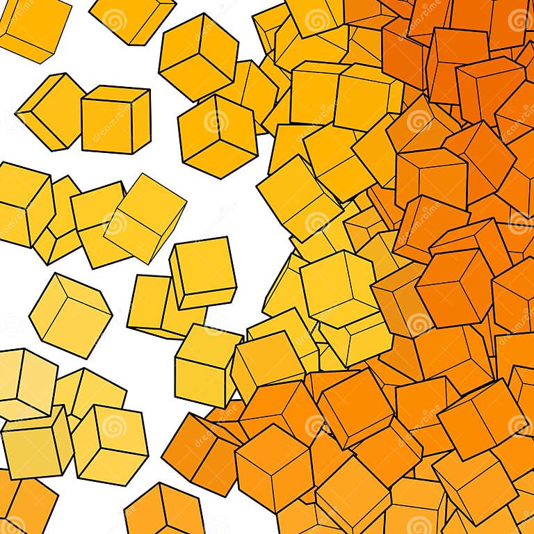 Orange Background from Cubes. Design Element. Presentation Template ...