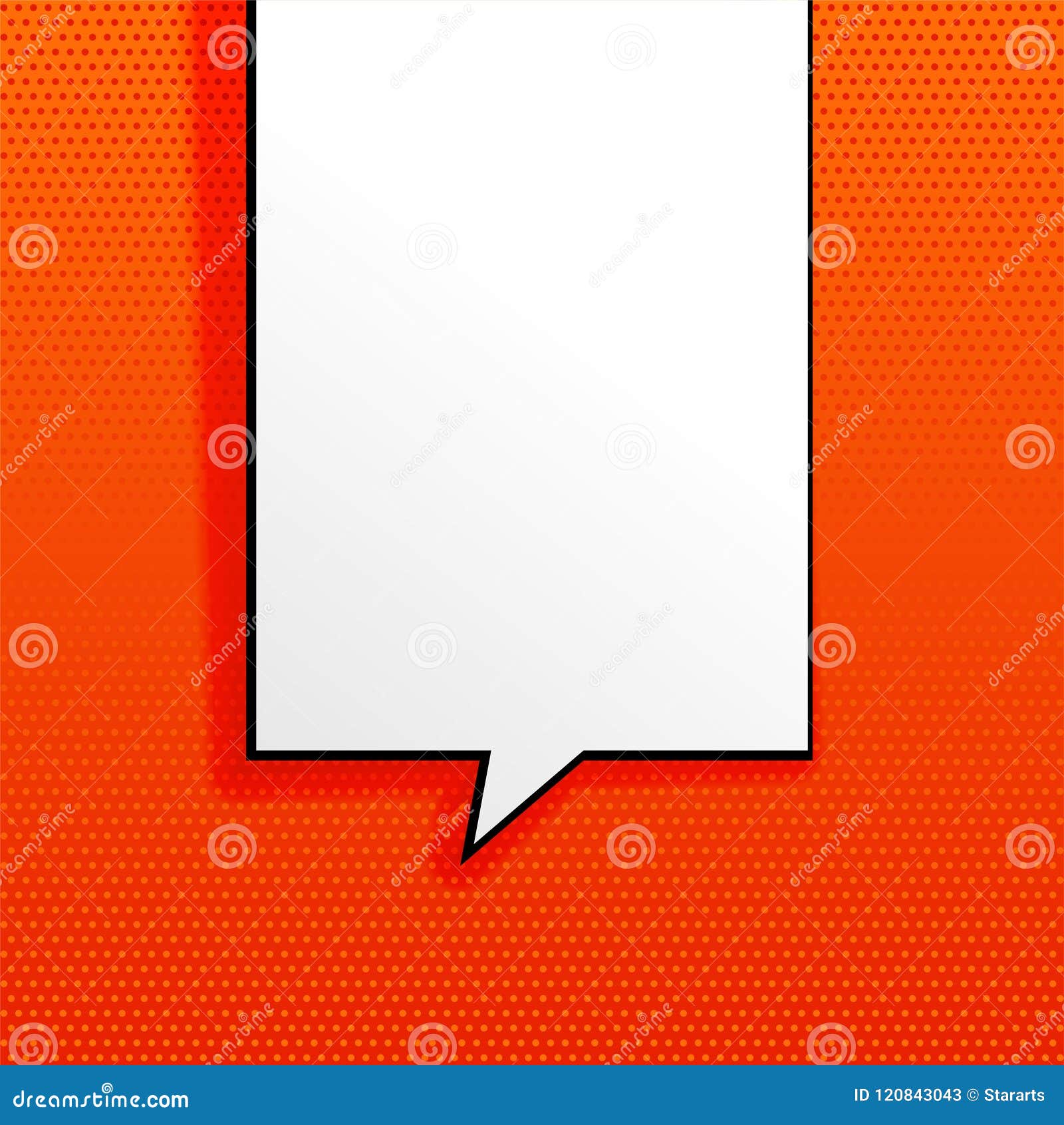 Orange Background with Empty Chat Bubble Stock Vector - Illustration of ...