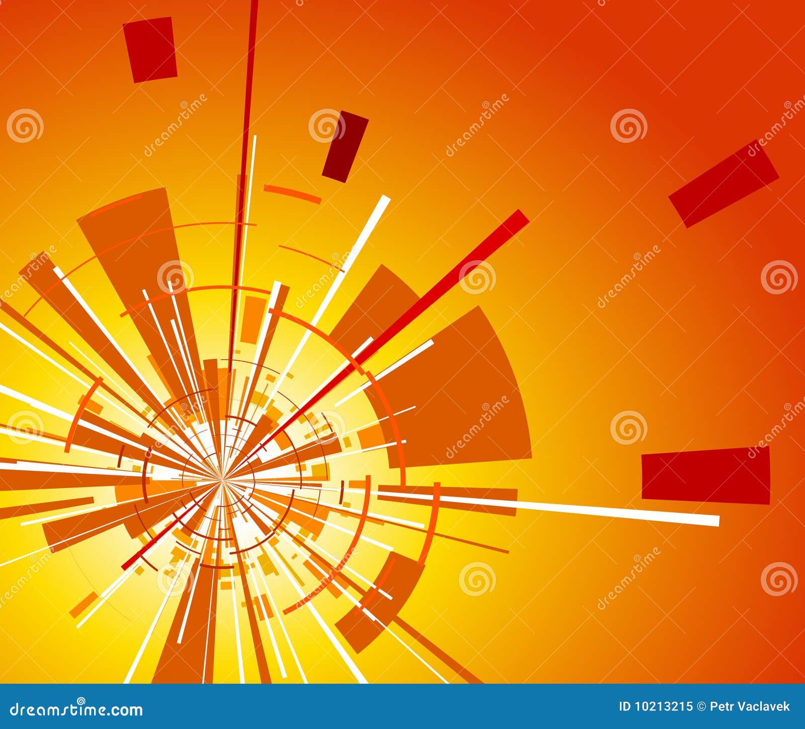 Orange Background with Explosion Stock Vector - Illustration of ...