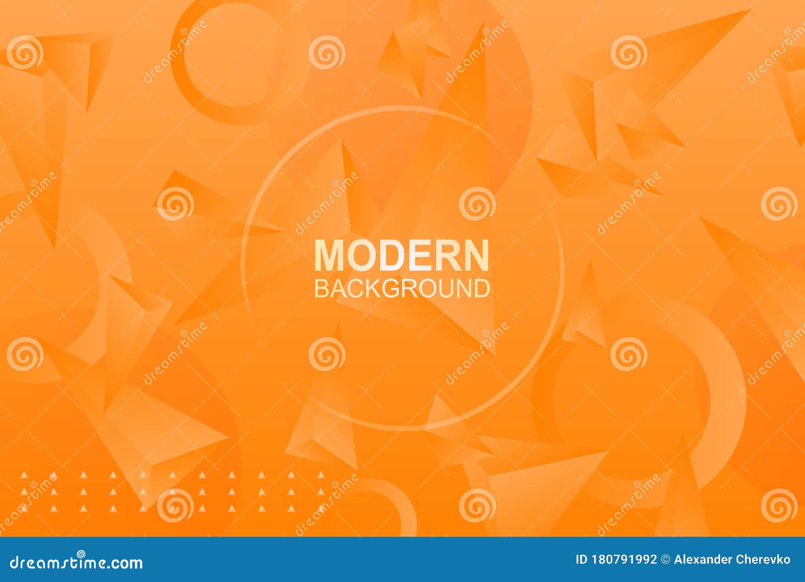Orange Background with Gradient, Silhouettes of Triangles, Circles and ...