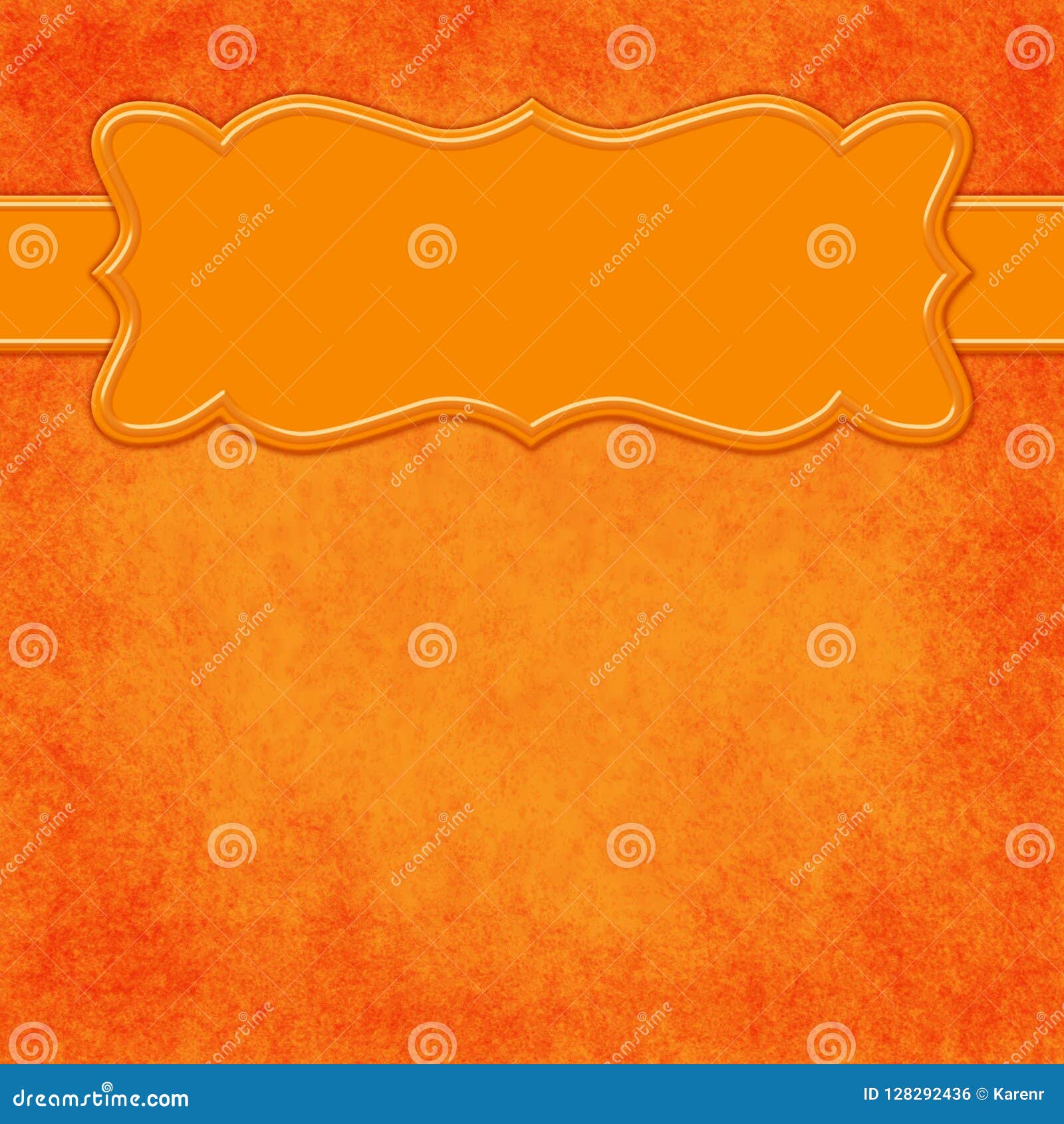 Orange Background with Header Banner Stock Illustration - Illustration ...
