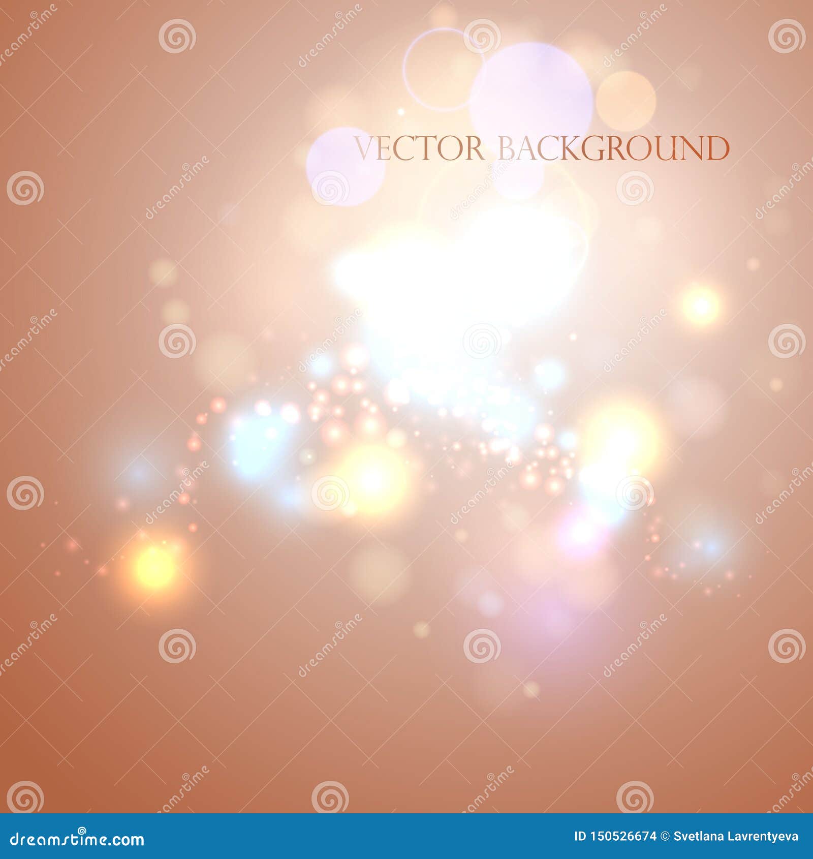 Orange Background with Light Spots, Vector Illustration Stock Vector ...