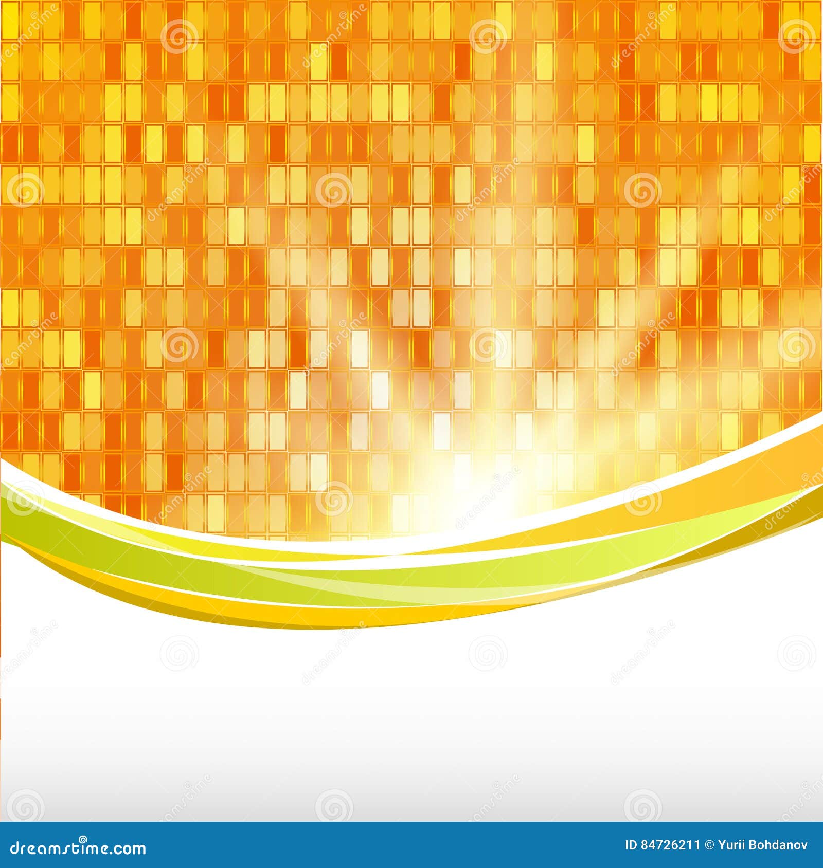 Orange Background Presentation Label Product Mosaic Rectangle Stock ...