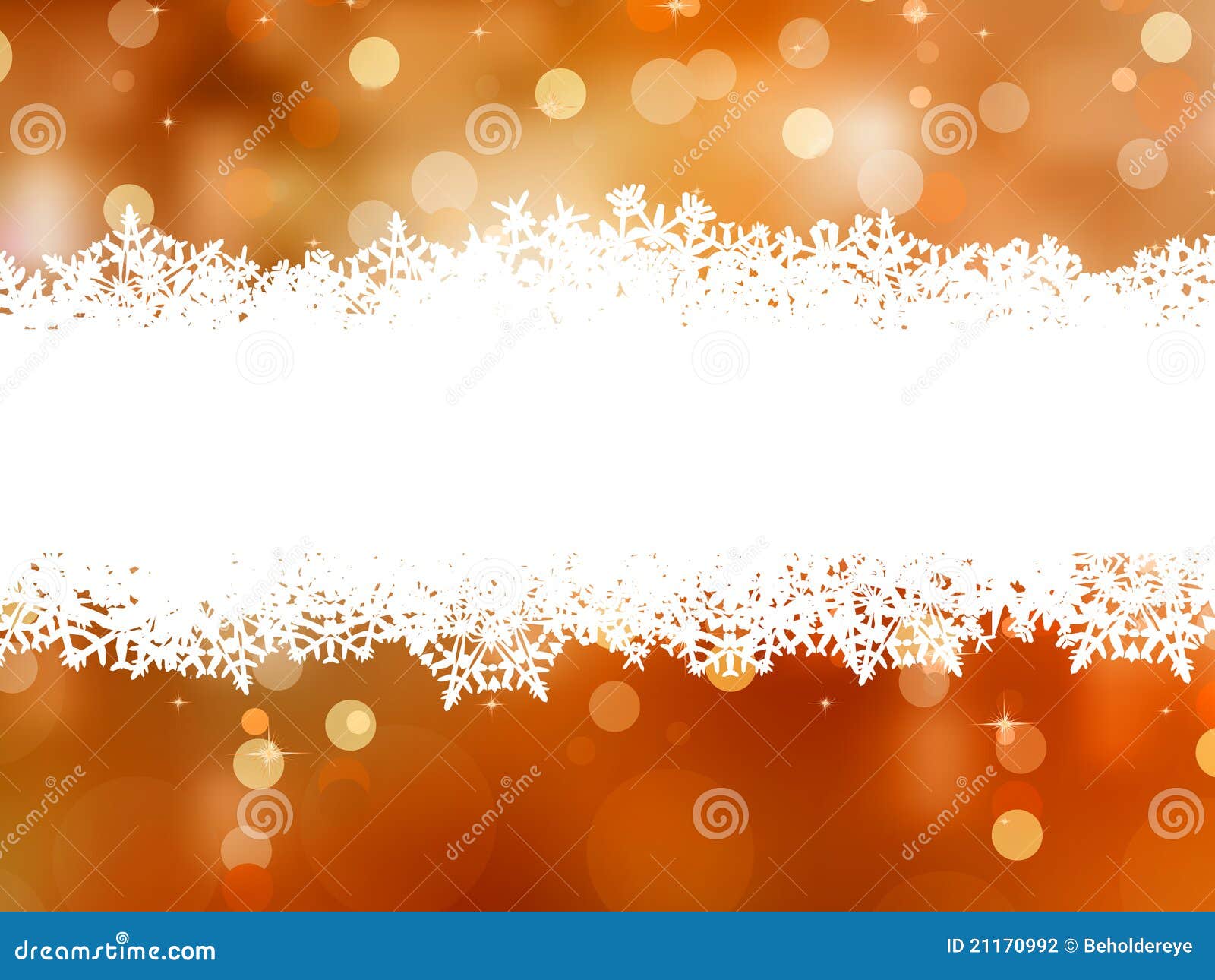 Orange Background with Snowflakes. EPS 8 Stock Vector - Illustration of ...