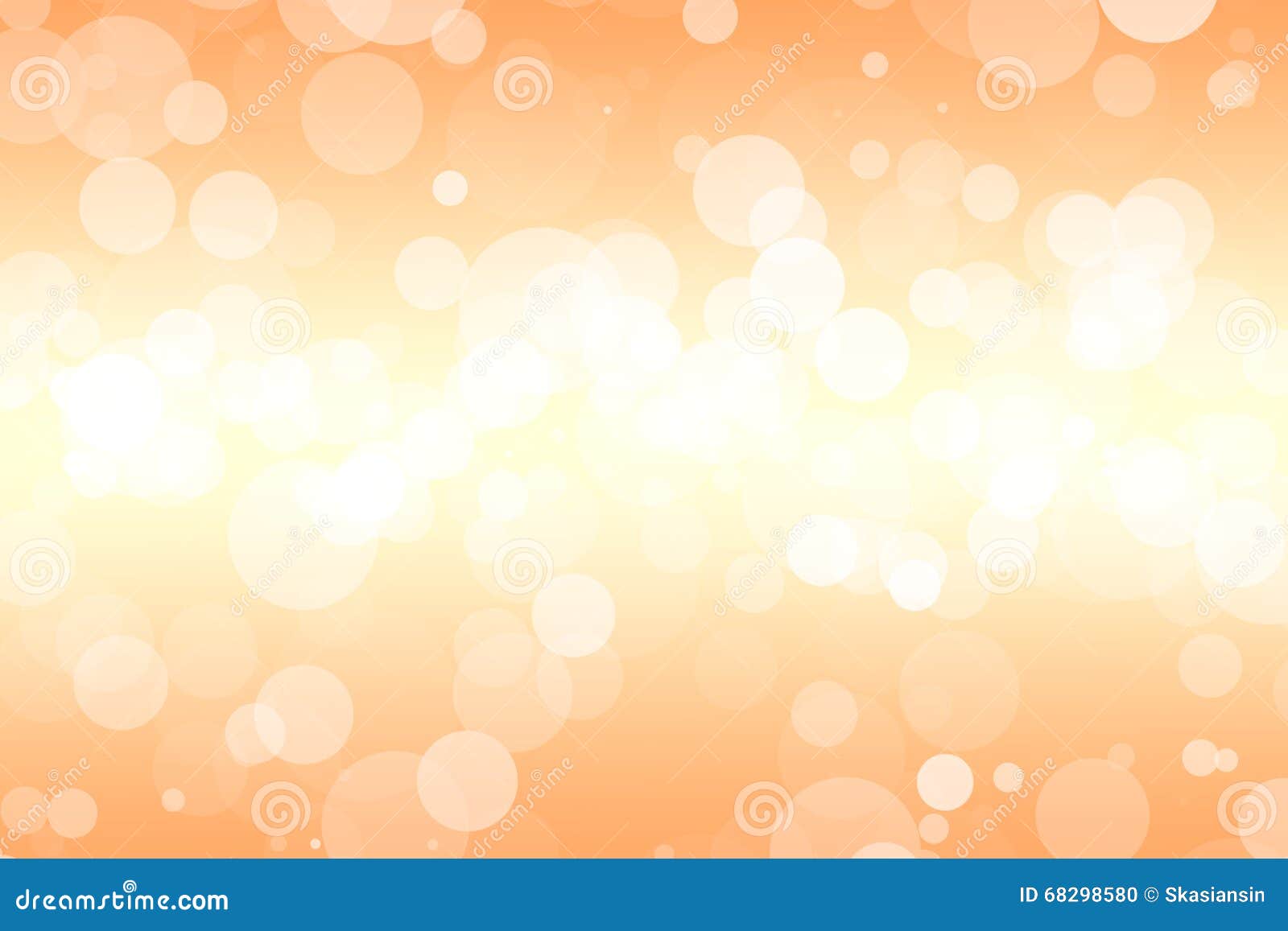 Orange Background with Soft Bubbles Stock Illustration - Illustration ...