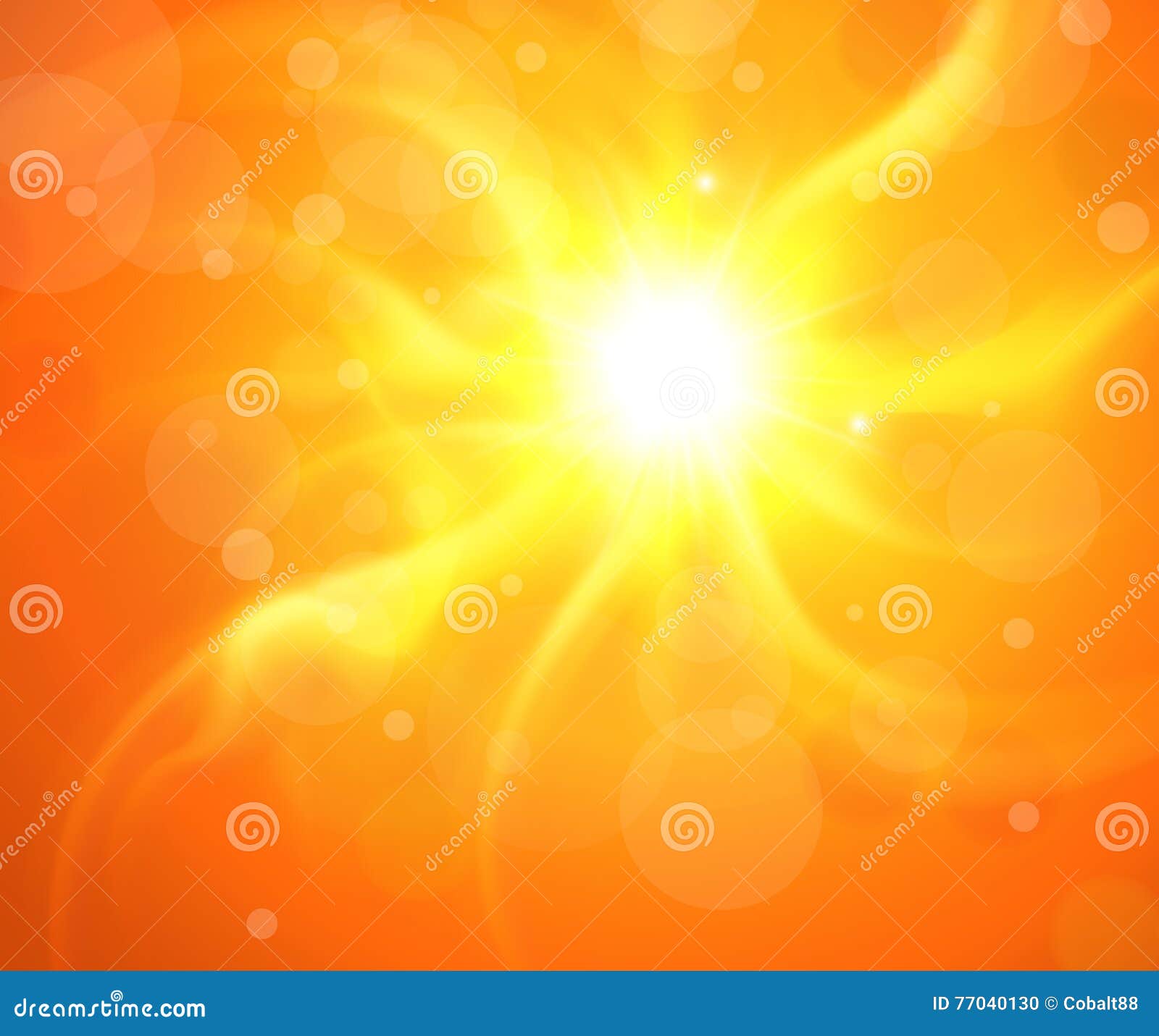 Orange background with sun stock vector. Illustration of effect - 77040130