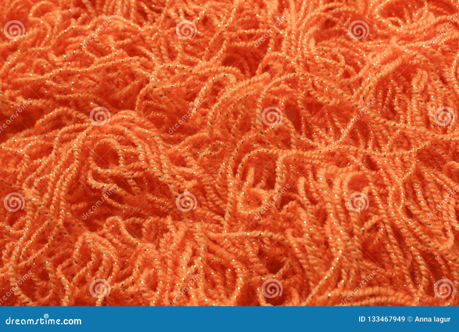 Orange Background with Texture of Yarn Stock Image - Image of soft ...