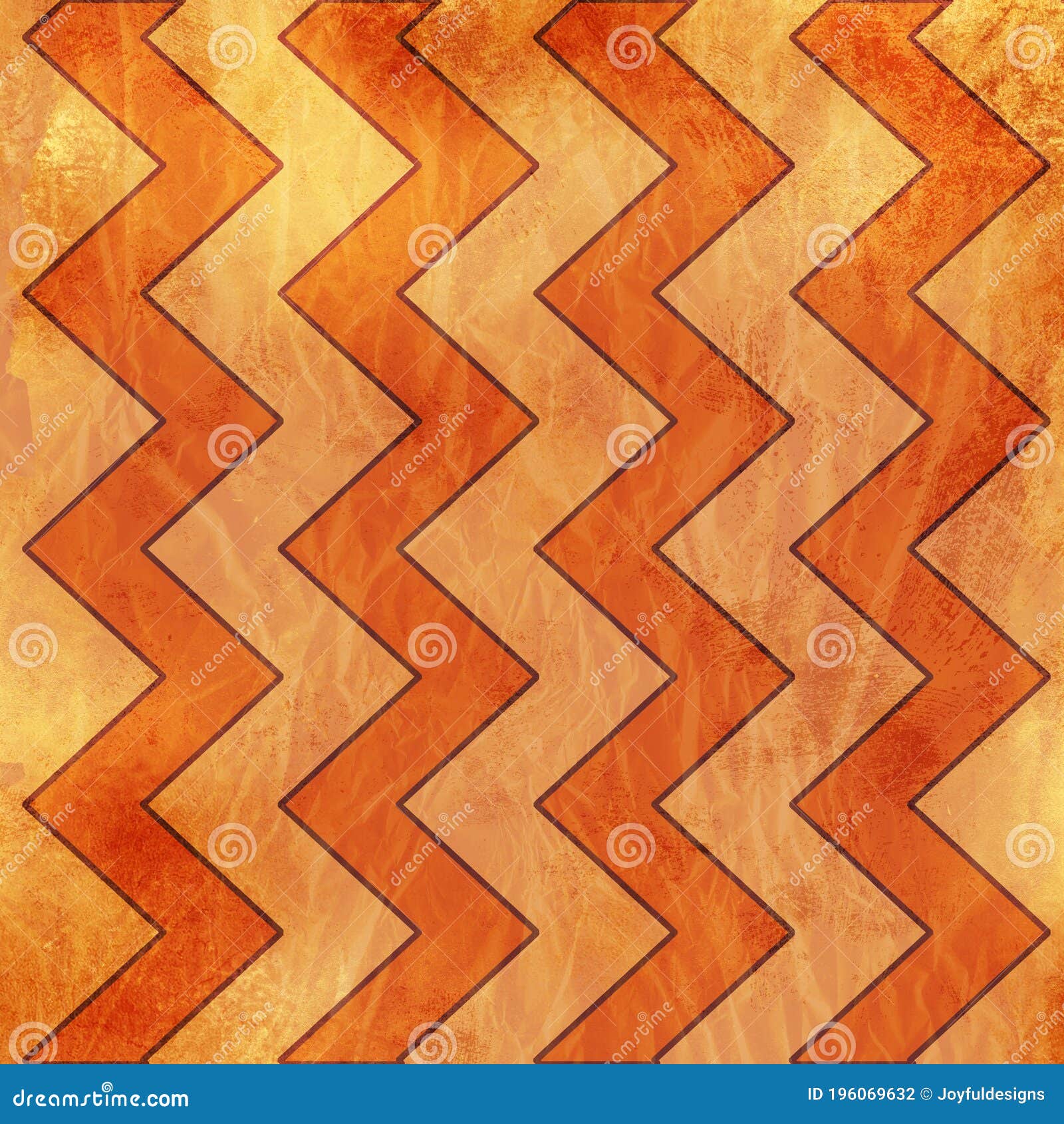 Orange Background Zigzag Pattern Stock Illustration - Illustration of ...