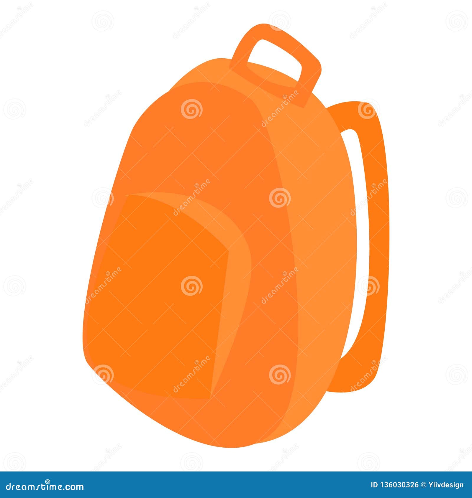 Orange Backpack Icon, Isometric Style Stock Vector - Illustration of ...