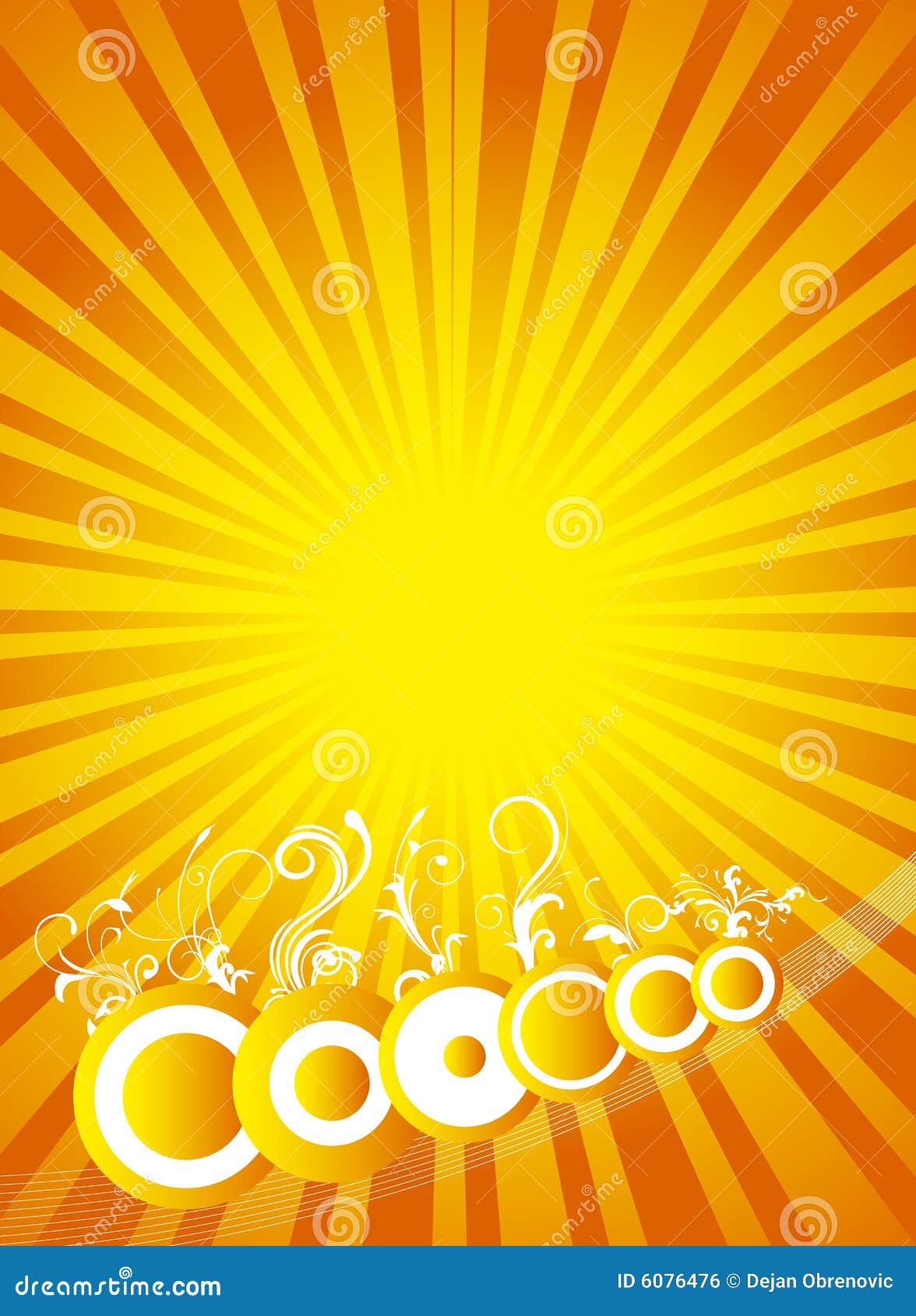 Orange Backround stock vector. Illustration of floral - 6076476