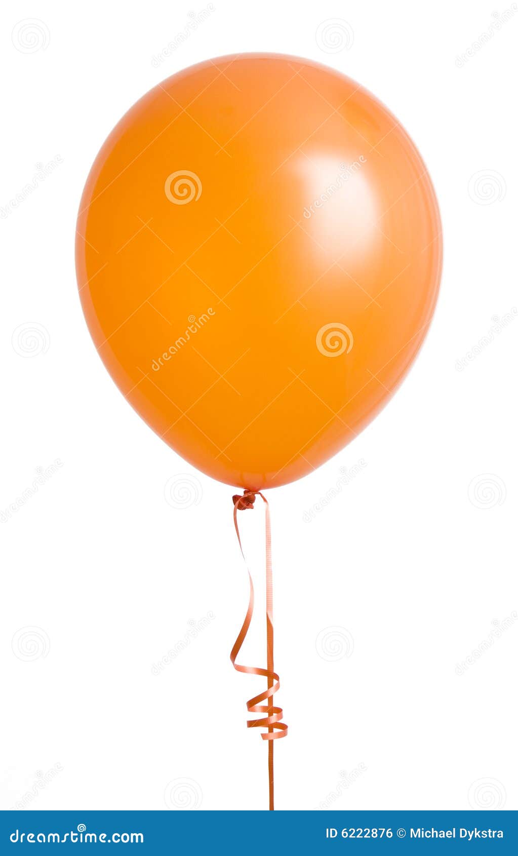 Orange Balloon on White stock photo. Image of background - 6222876