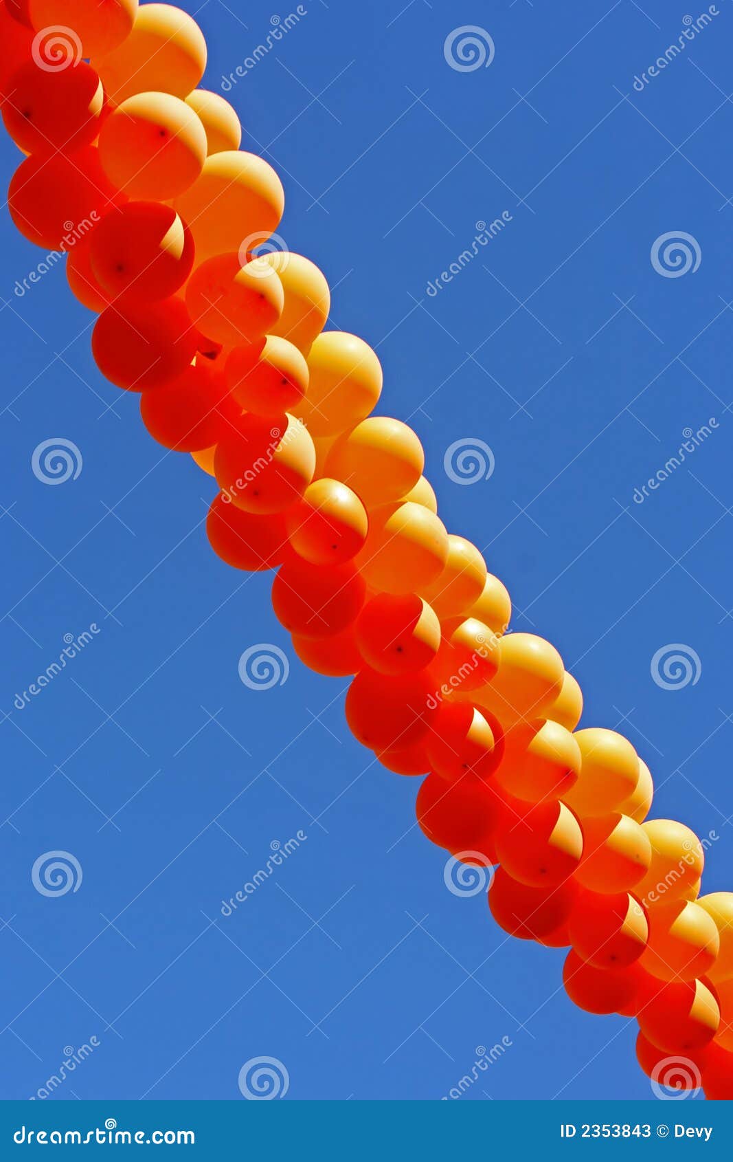 Orange balloons stock image. Image of party, celebration - 2353843