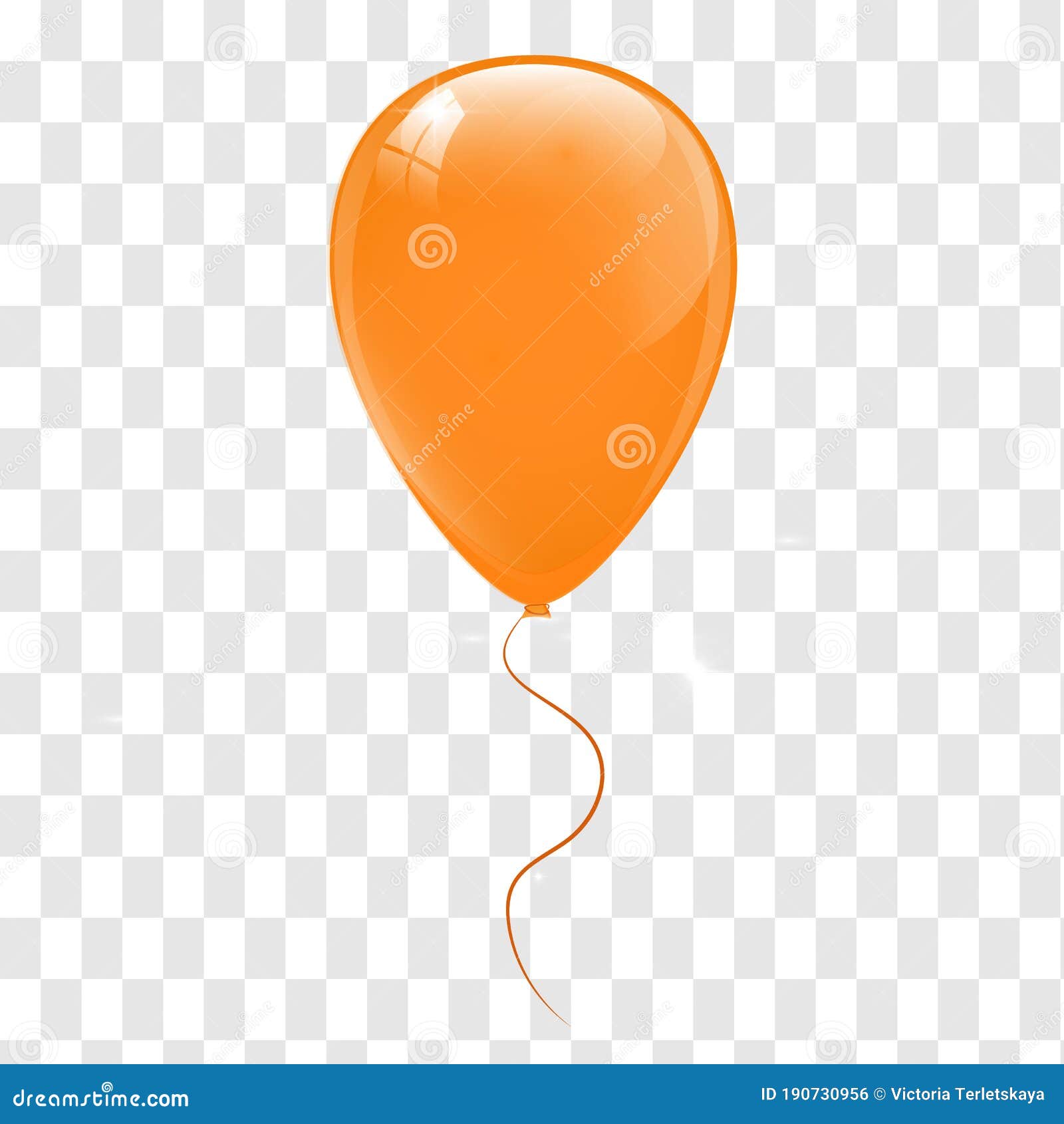 Orange Balloons on a Transparent Background. . Vector Illustration ...