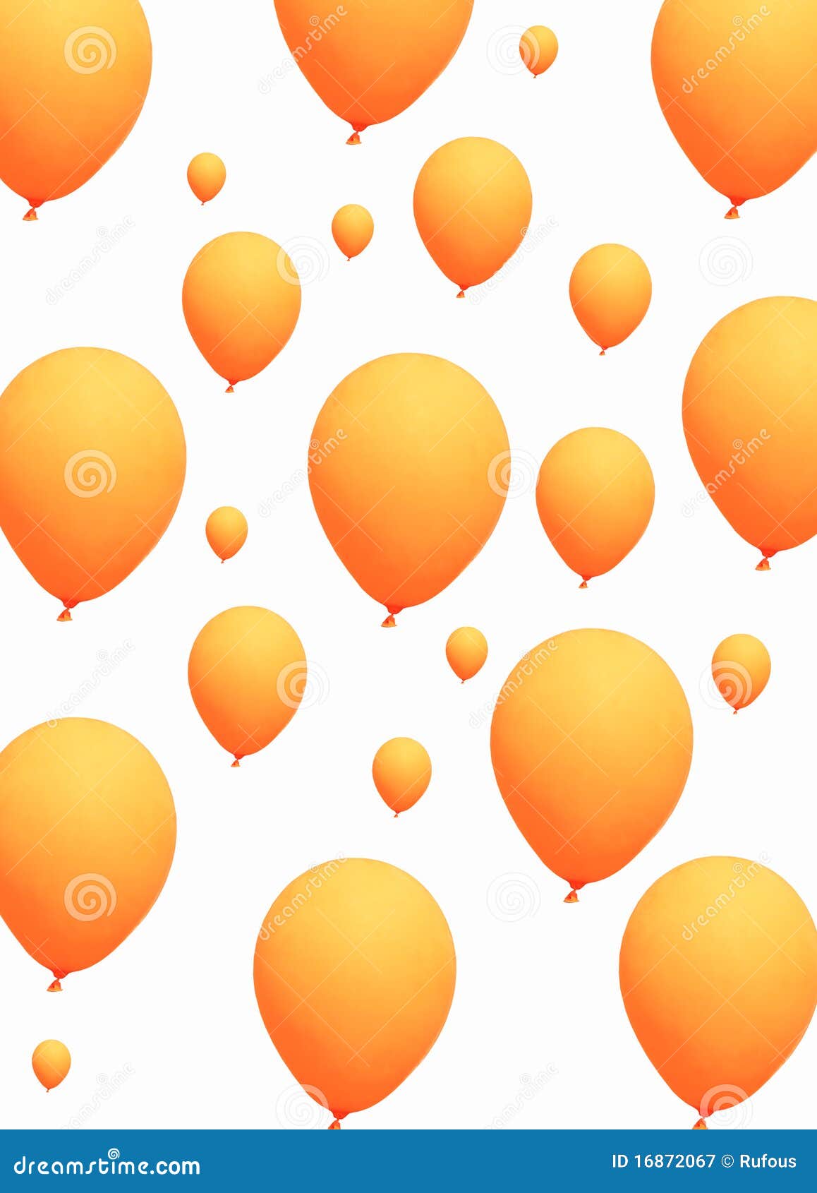 Orange Balloons on White Background Stock Image - Image of happy ...
