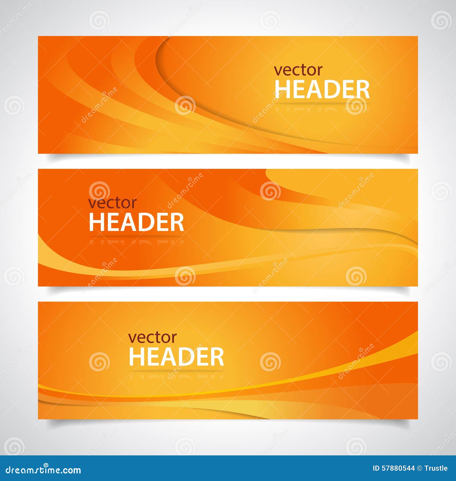 Orange banners stock vector. Illustration of flow, background - 57880544