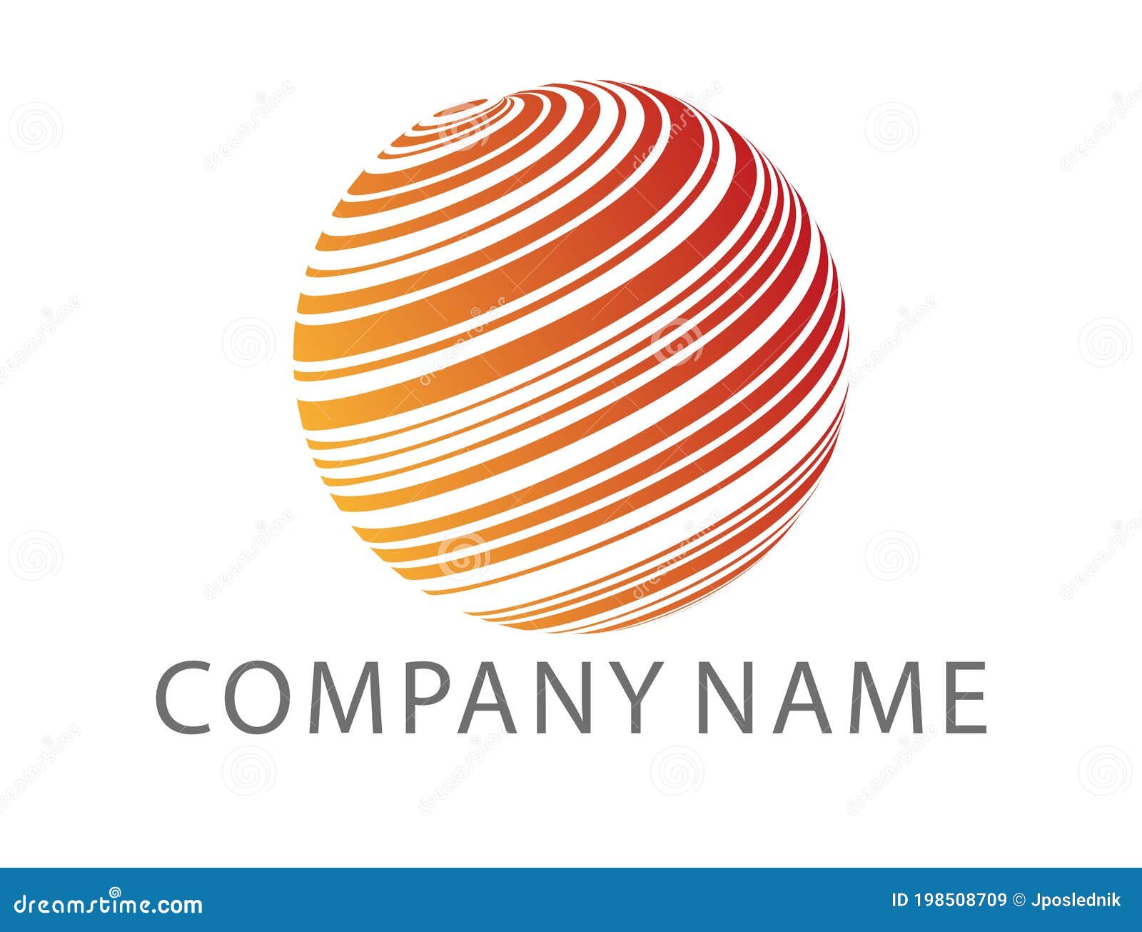 A Sphere with an Orange Barcode Printed on it Stock Vector ...