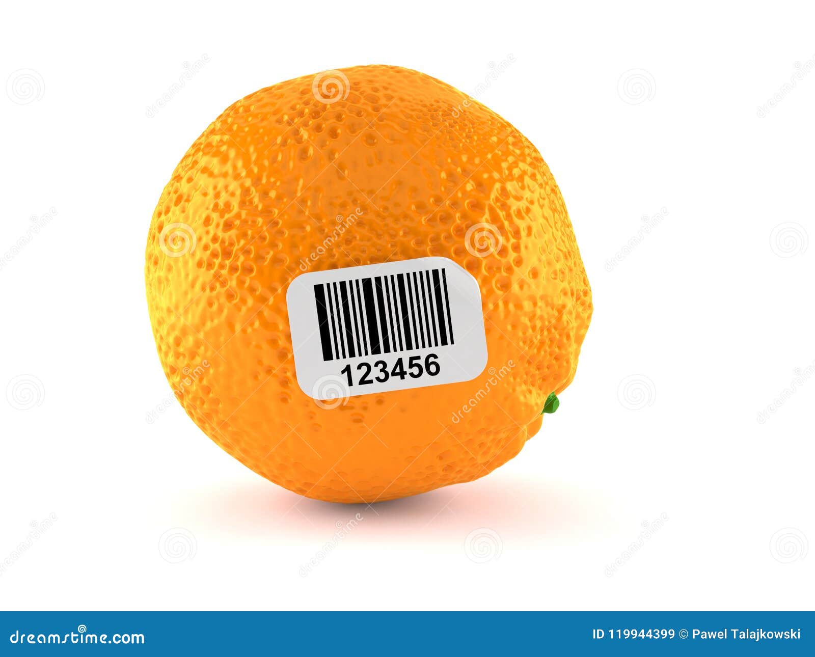 Orange with Barcode Sticker Stock Illustration - Illustration of ...
