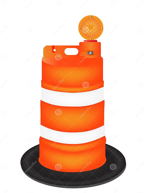 Orange Barrel stock illustration. Illustration of detour - 7826129