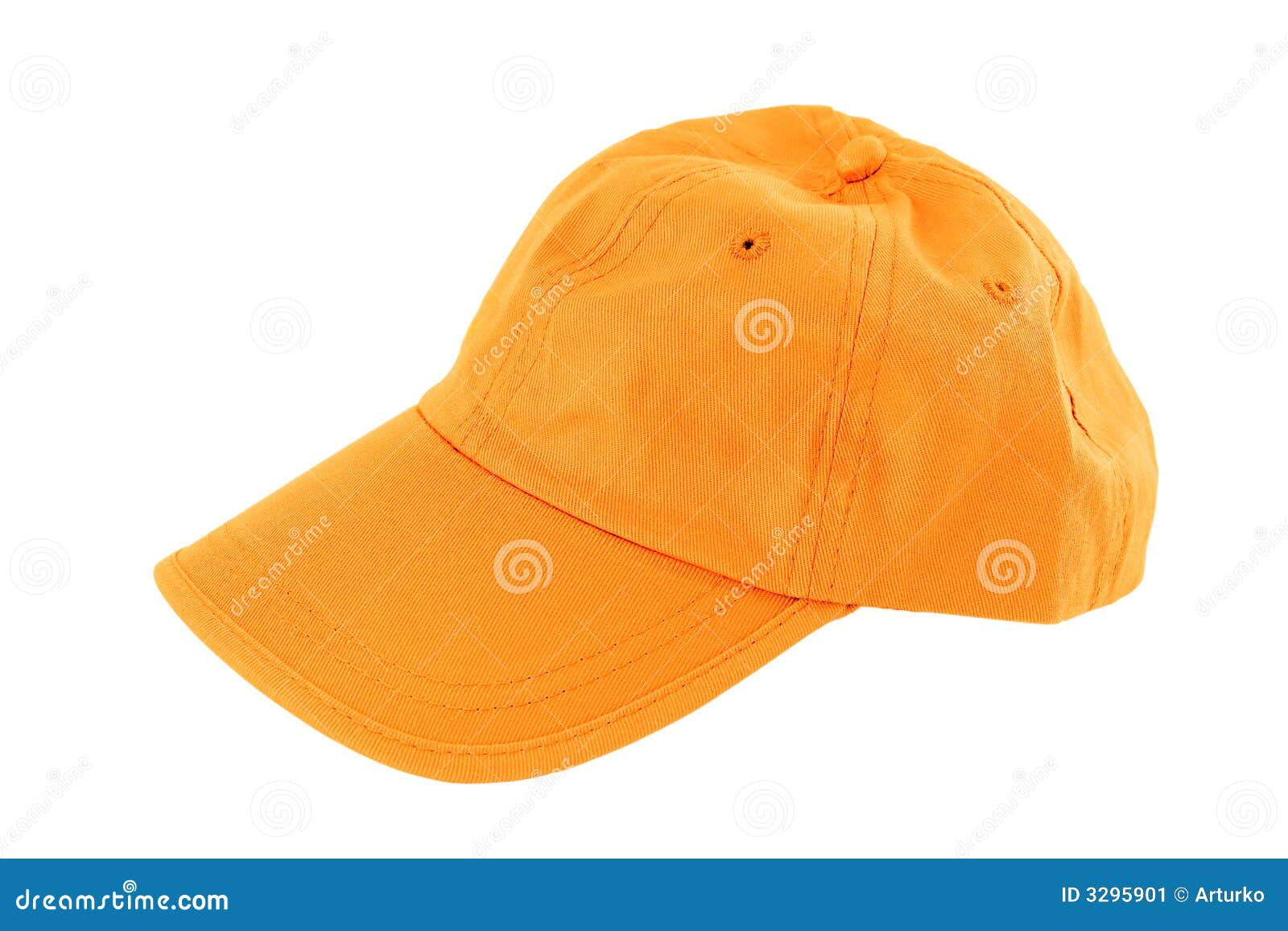 Orange baseball cap stock image. Image of style, orange - 3295901