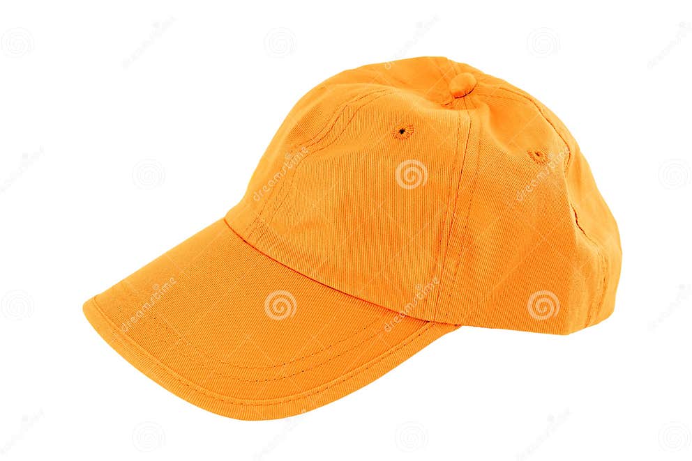 Orange baseball cap stock image. Image of style, orange - 3295901