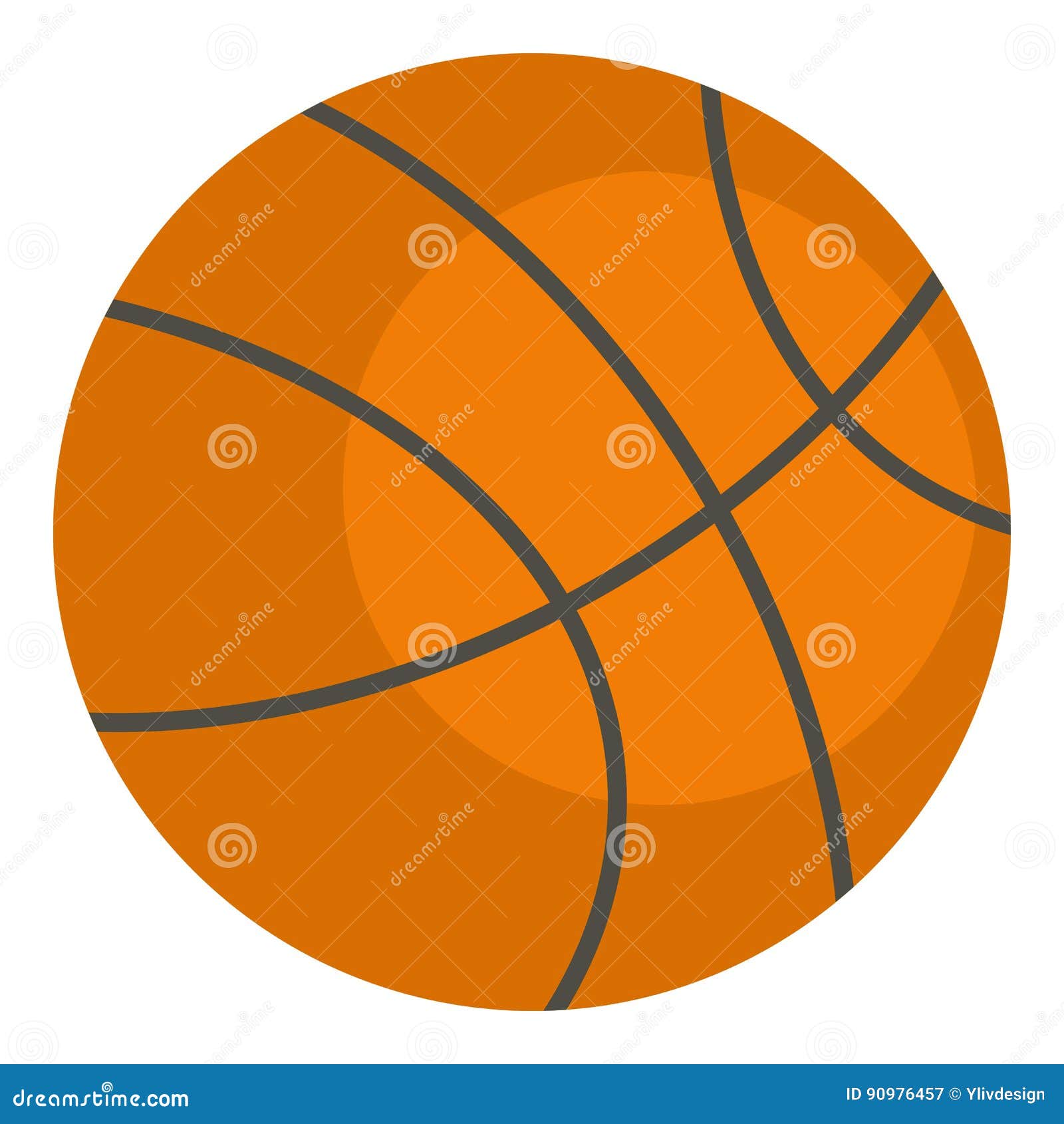 Orange Basketball Ball Icon Stock Vector - Illustration of ball, icon ...