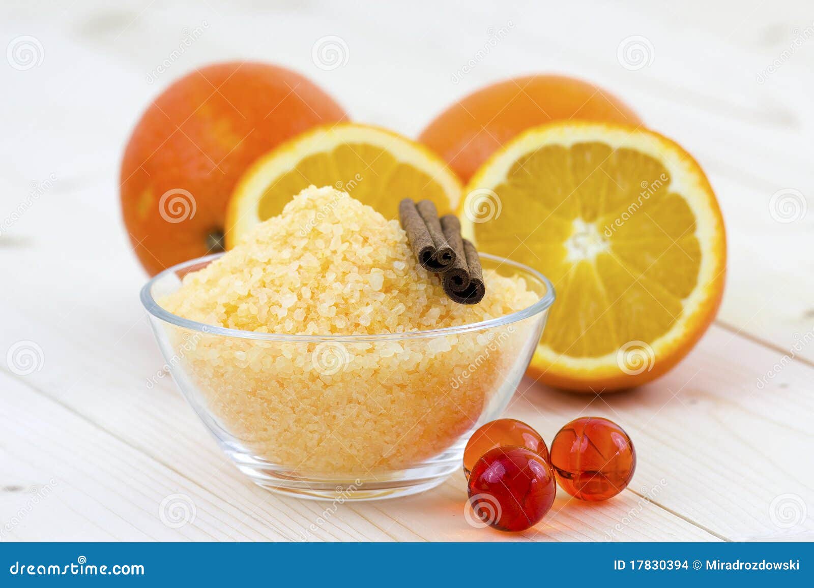 Orange Bath Salt with Fresh Fruits Stock Photo - Image of cinnamon ...