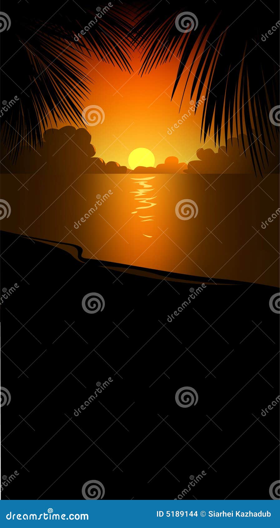 Orange beach background stock vector. Illustration of life - 5189144
