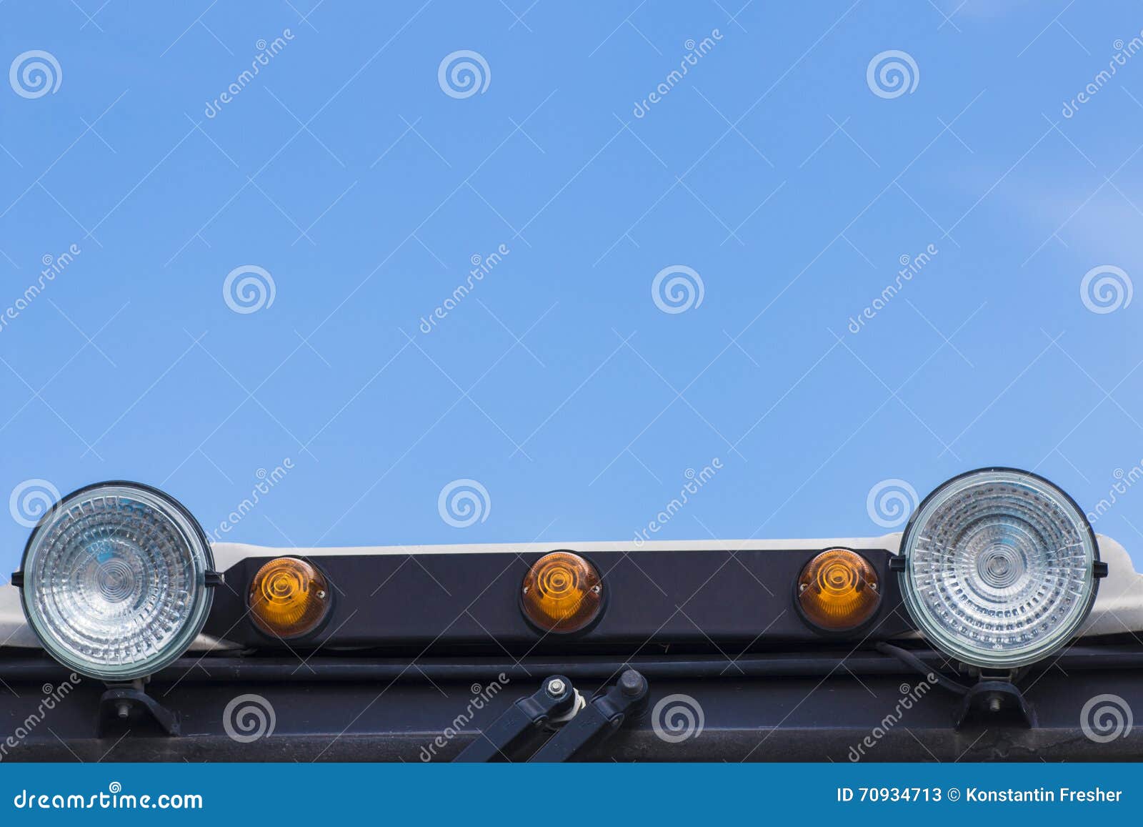 Orange Beacon on the Car Roof Stock Image - Image of glowing, macro ...