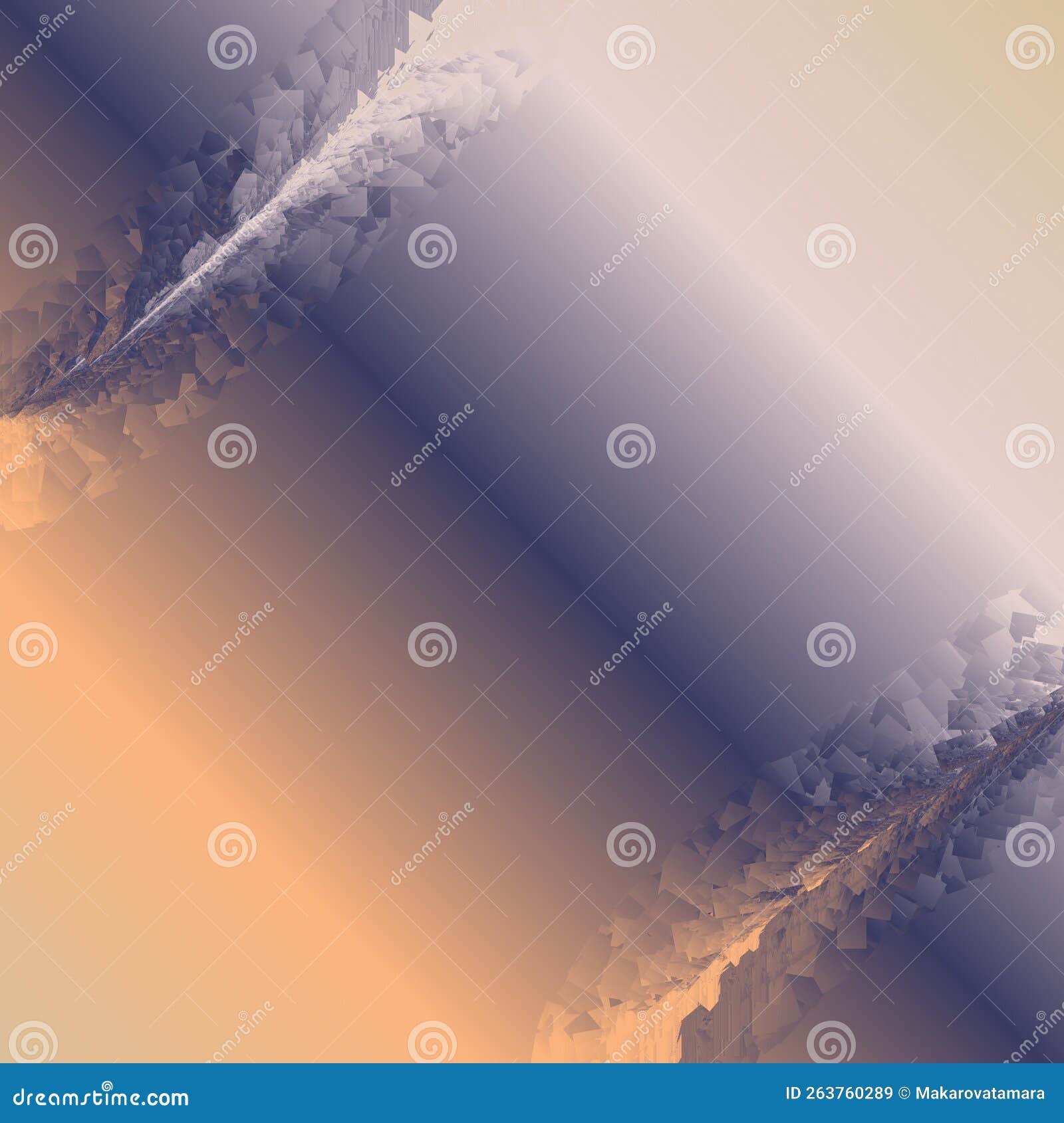 Orange, Beige and Violet Diagonal Gradient with Two Cuts with Distorted ...