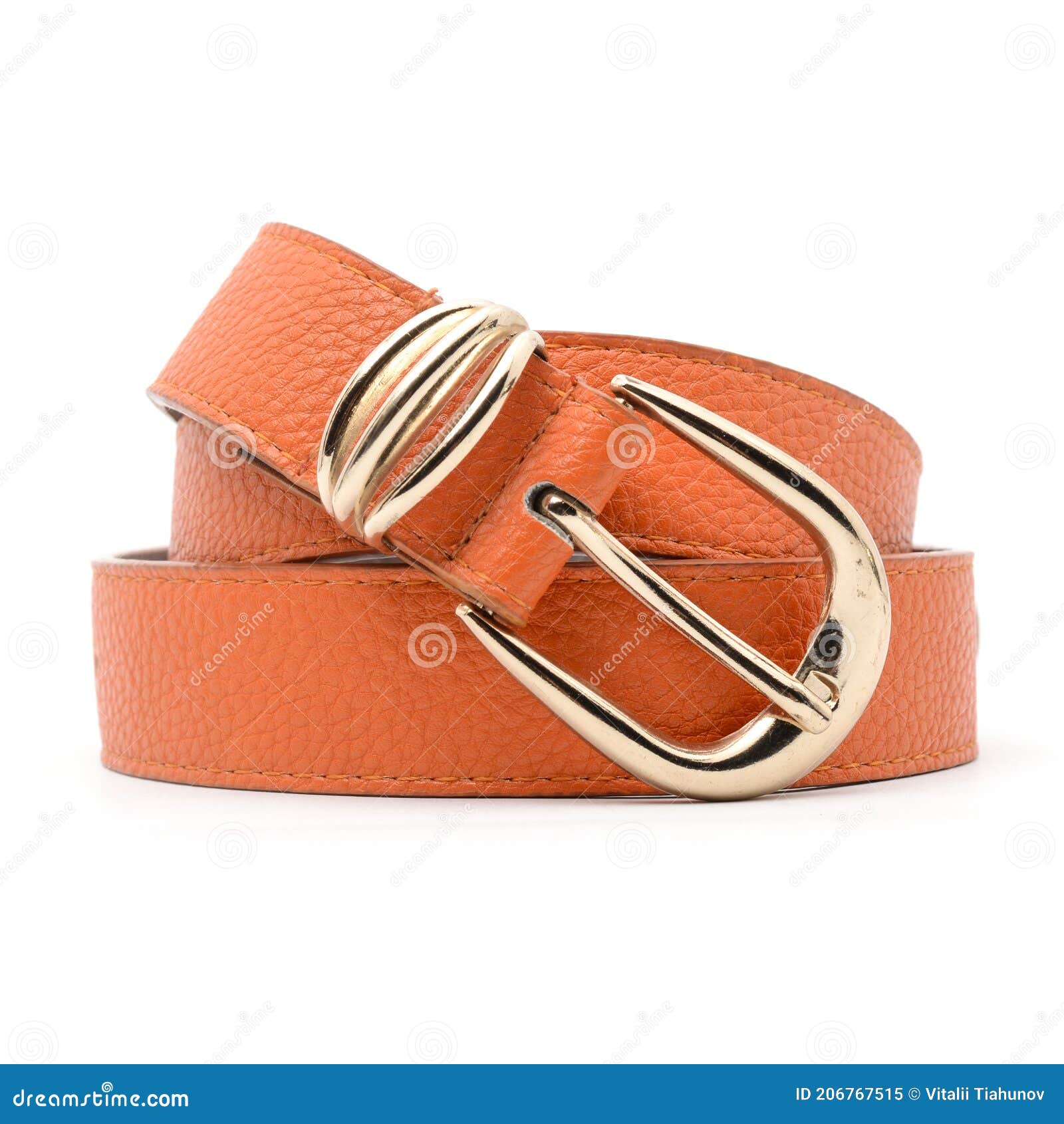 Orange Belt Isolated on White Stock Image - Image of style, accessory ...