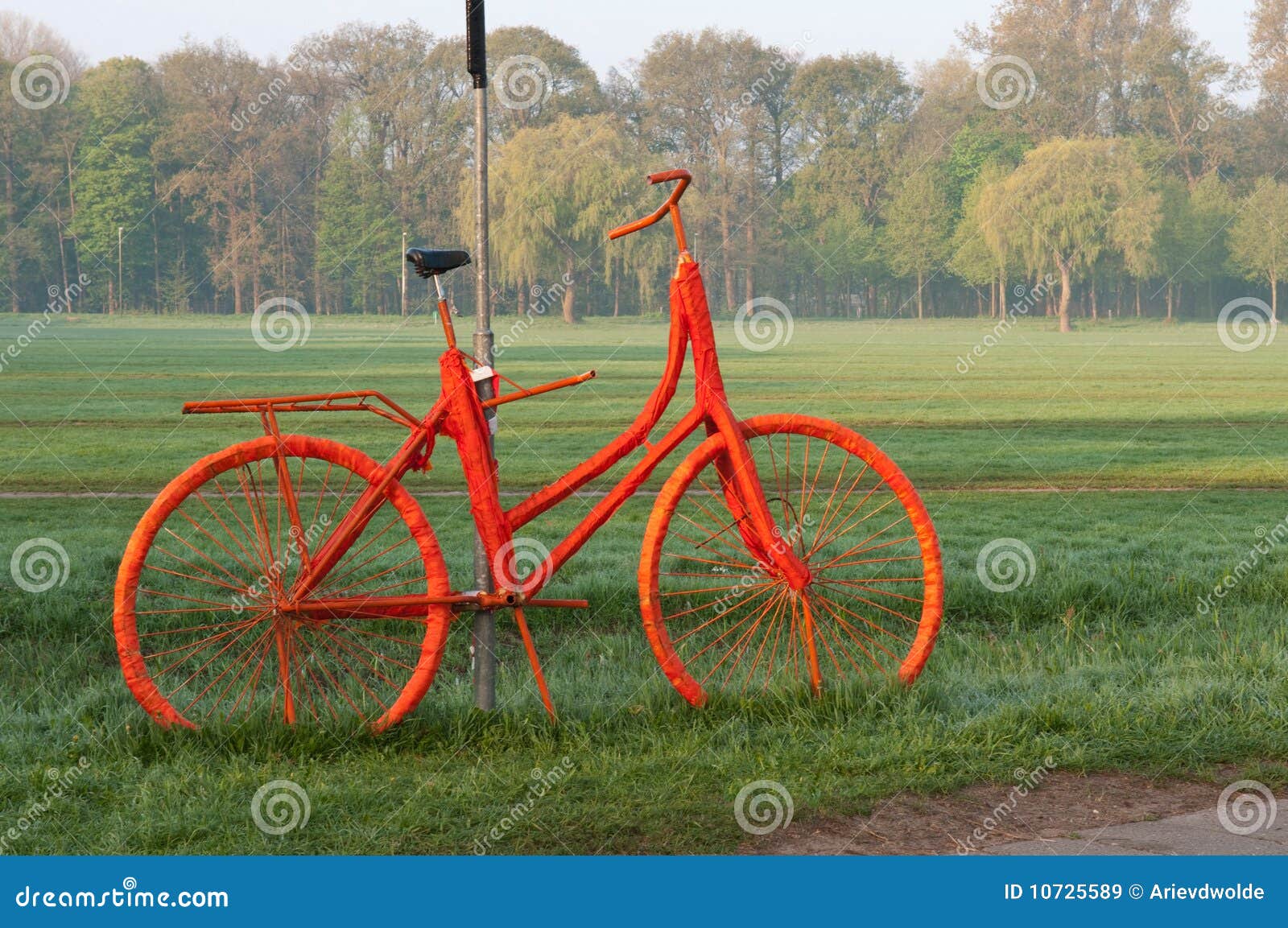 Orange bicycle stock image. Image of antique, shadow - 10725589